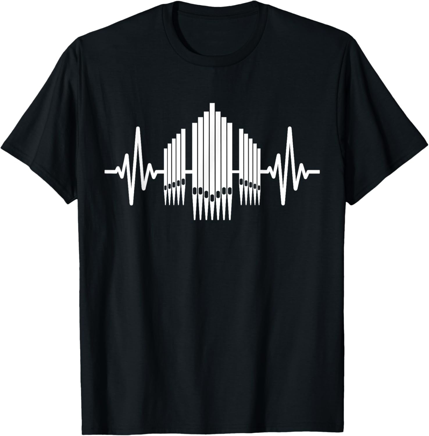 Organist Organ Musician ECG Organ Pipes Organ Notes Organ T-Shirt men ...