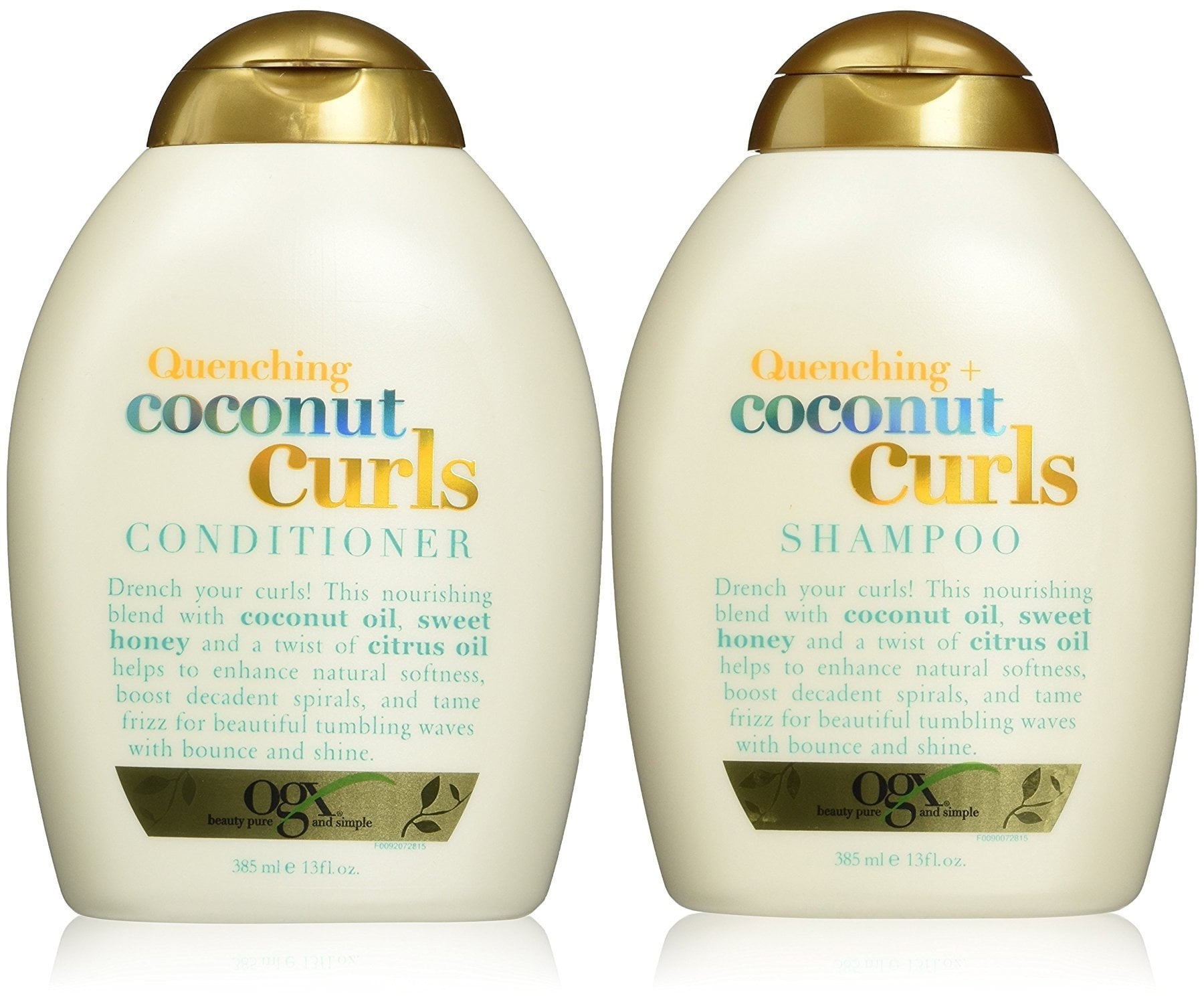 Organix Quenching Plus Coconut Curls Bundle, Shampoo & Conditioner, 13 ...