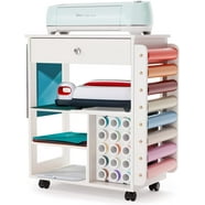Adeptus Solid Wood 7-Drawer Roll Cart, Office Storage Cabinet with ...