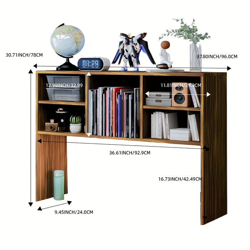 Organizational, Adjustable 30.71" Pine Wood Desktop Organizer ...