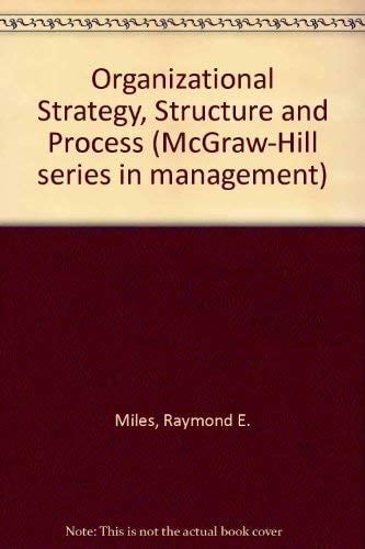 Pre-Owned Organizational Strategy, Structure and Process Hardcover ...