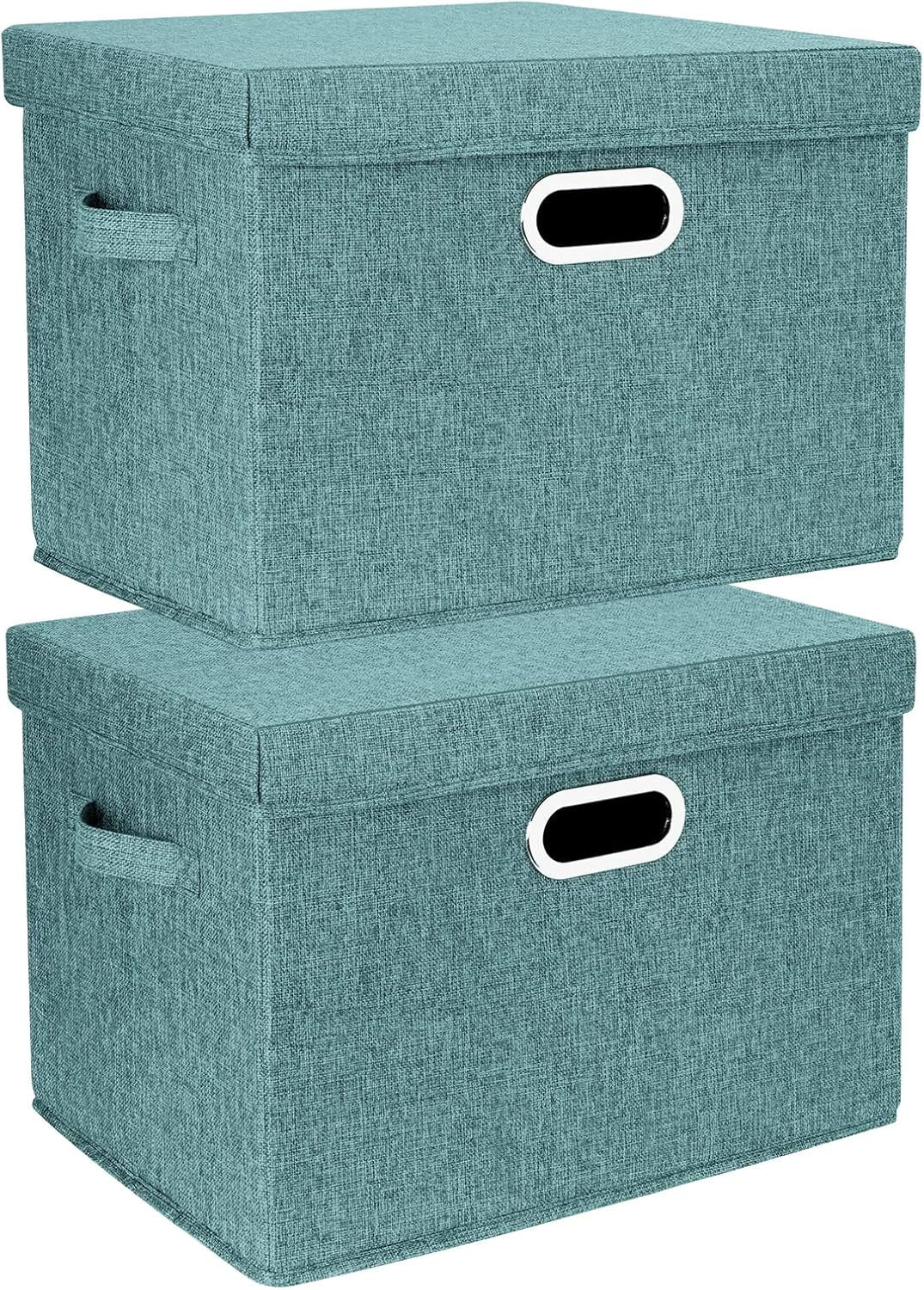 Organizational boxes for closet storage, large foldable covered storage ...