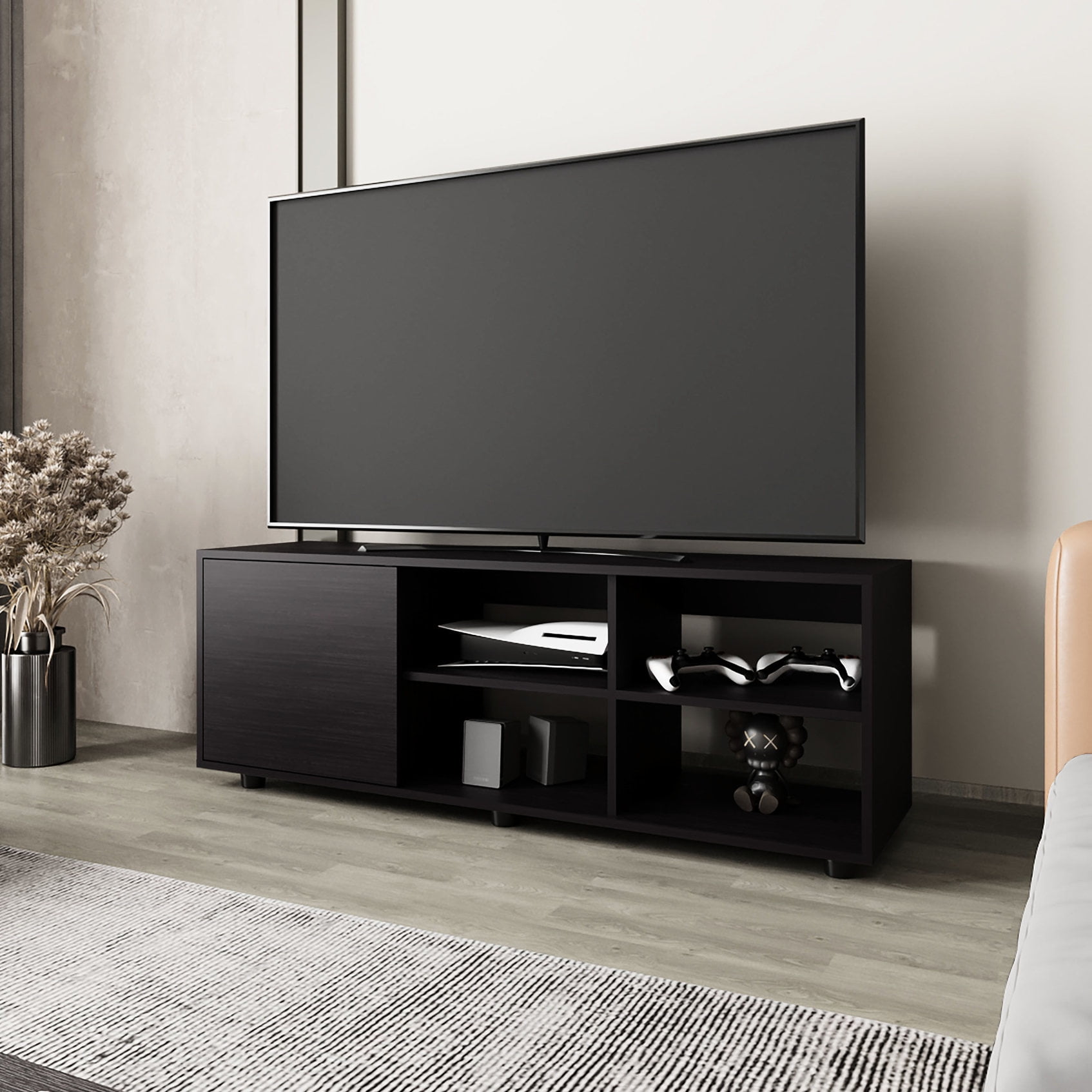 Organize Electronic Devices / Wenge TV Stand for Modern Spaces ...