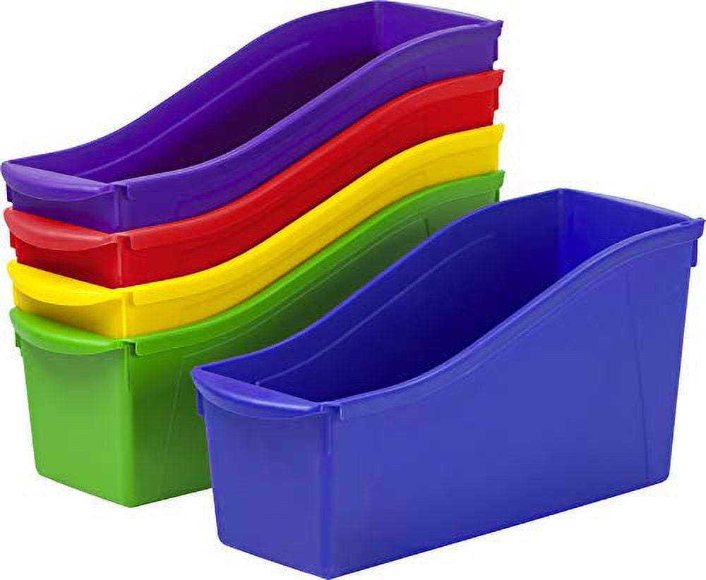 Organize Family Spaces with Durable Interlocking Book Bins - 5-Color ...