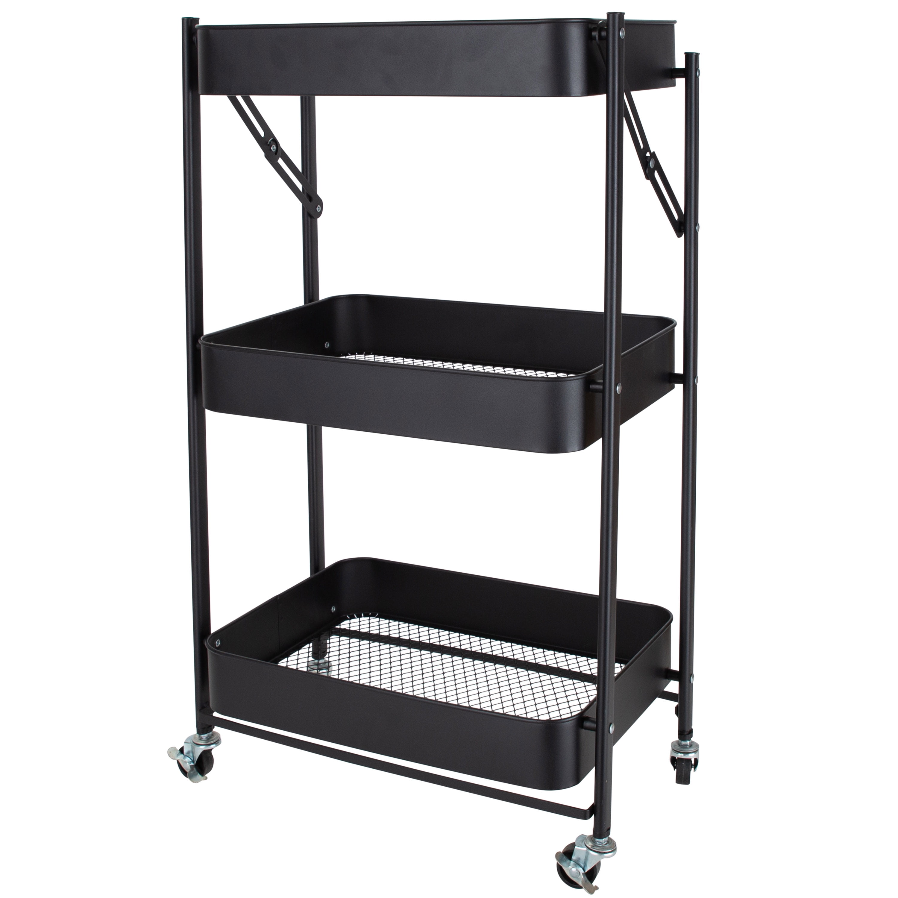 Organize It All 3 Tier Folding Utility Cart - Walmart.com