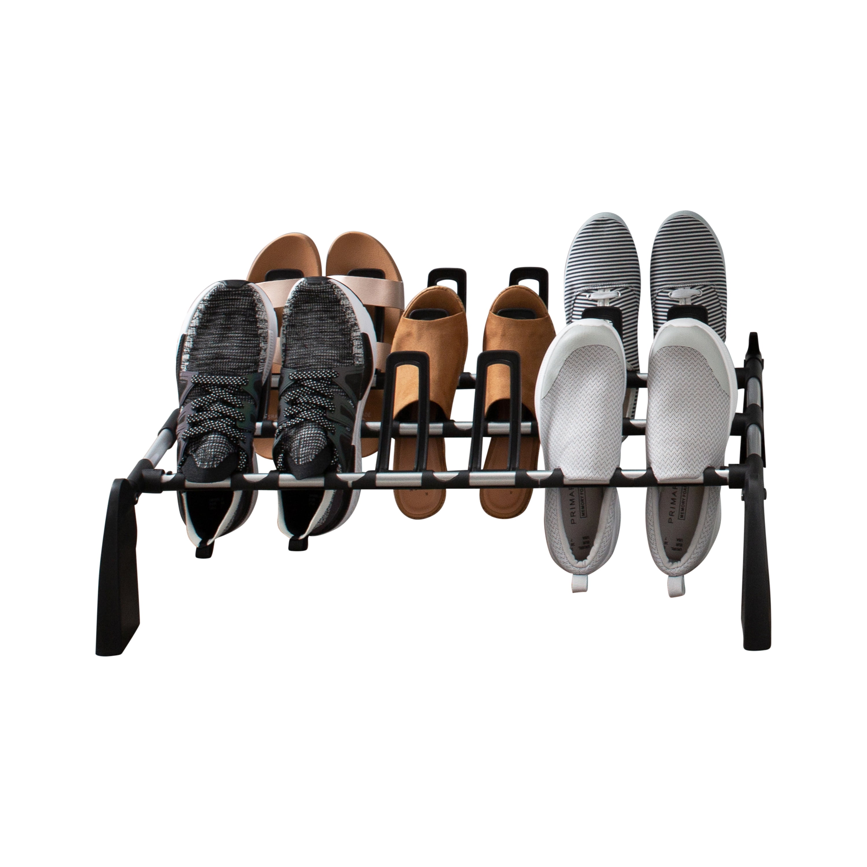 Organize It All Floor Shoe Rack, 9 Pair of Shoes, Black - Walmart.com