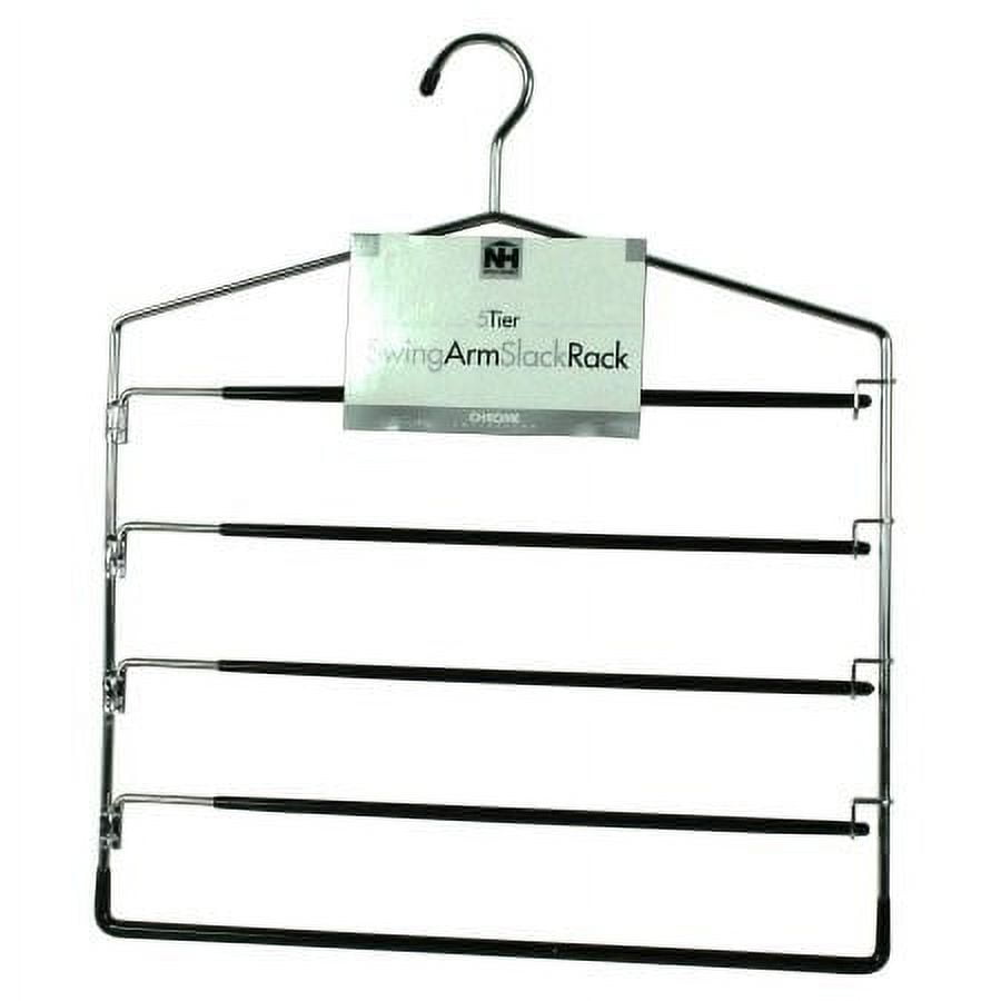 Organize It All Neu Home Chrome Slack Rack with 5 Tiers and Swing Arm ...