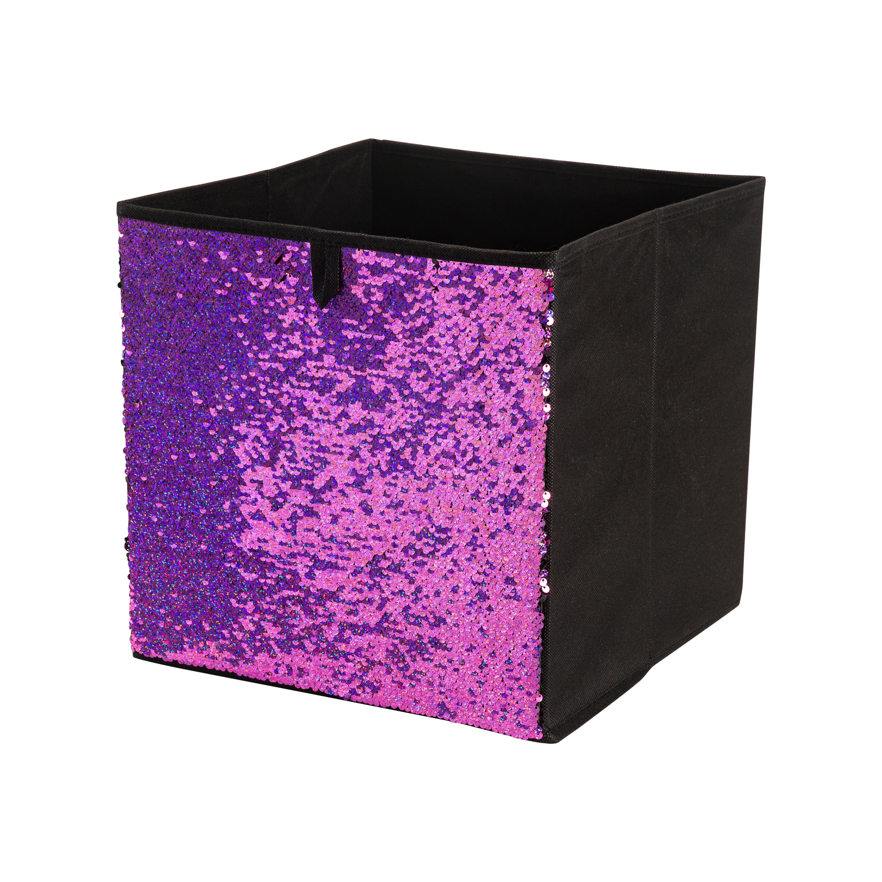 Organize It All Reversible Sequin Storage Cube in Pink/Black - Walmart.com