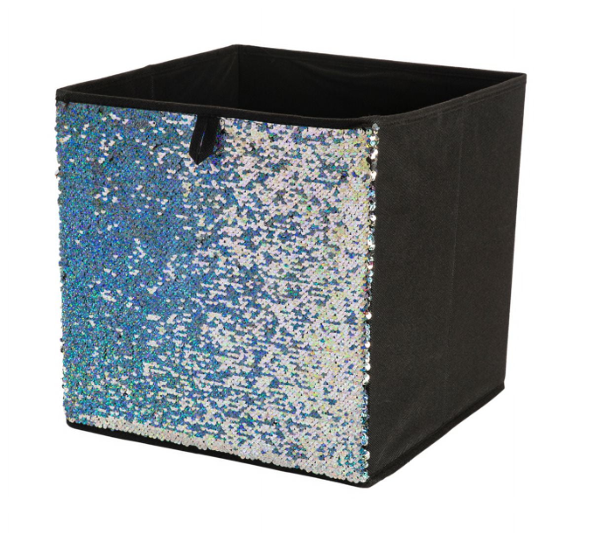 Organize It All Reversible Sequin Storage Cube in Silver - Walmart.com