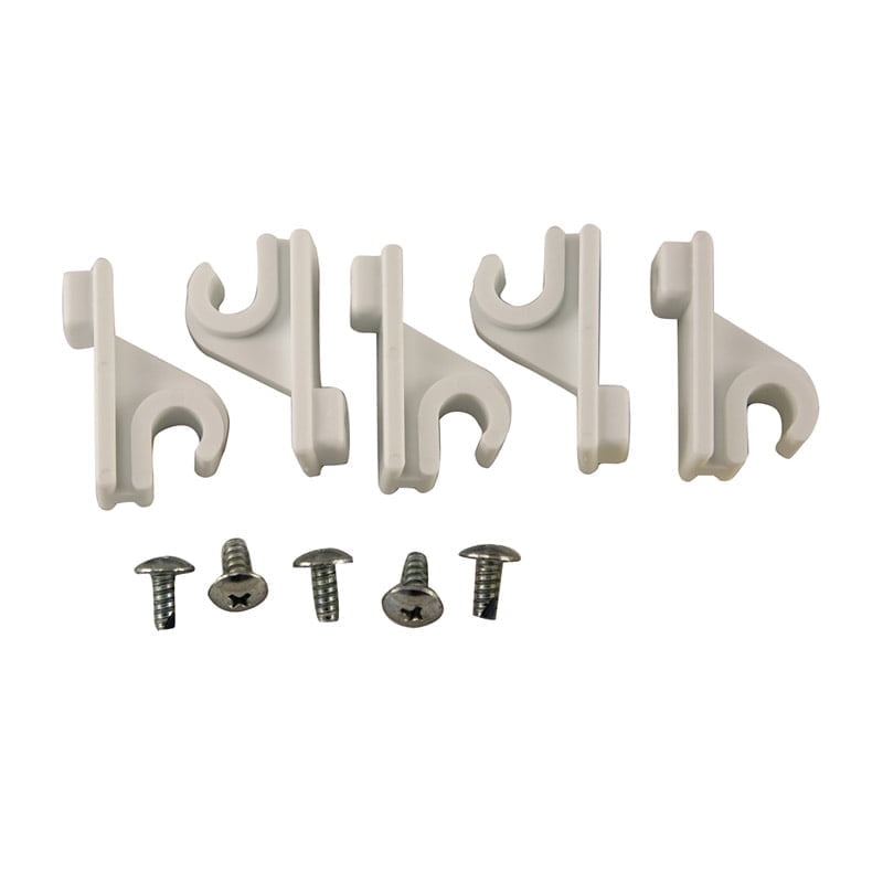 Organized Living Plastic/Steel Adjustable Pole Clips and Caps for ...
