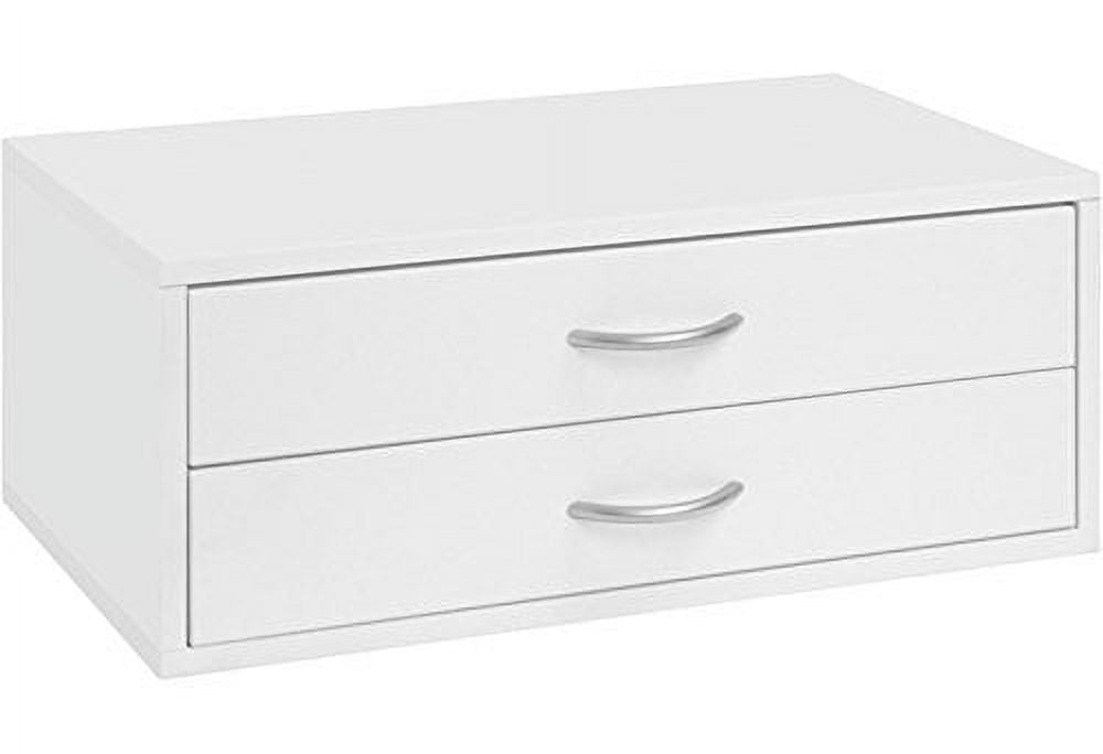 Organized Living freedomRail 2 Drawer Double Hang OBox - White ...