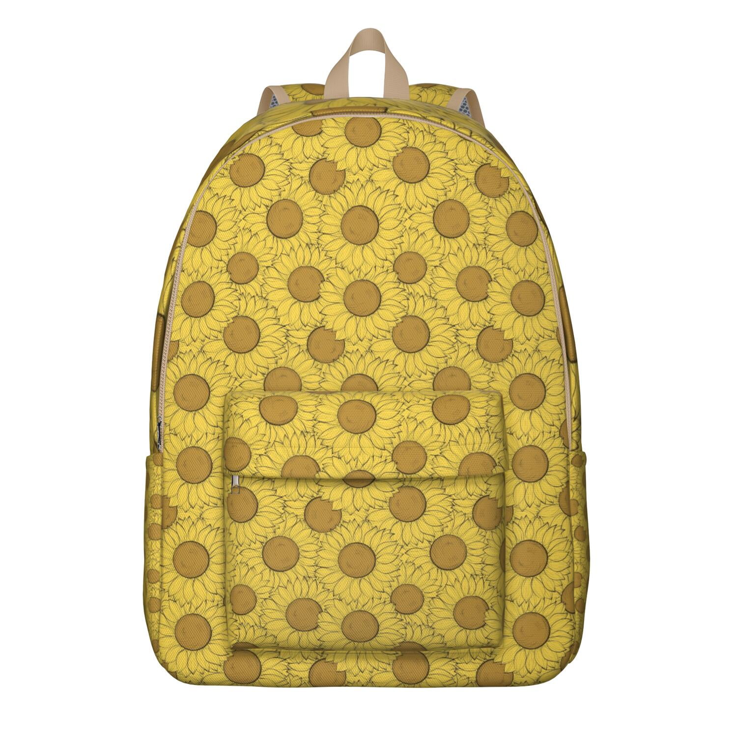 Organized Sunflower Floral Backpack with Dedicated Sections, Great for ...