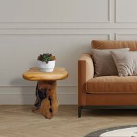 Organizedlife Tree Stump Stool Live Edge,Natural Edge Side Table,Plant ...