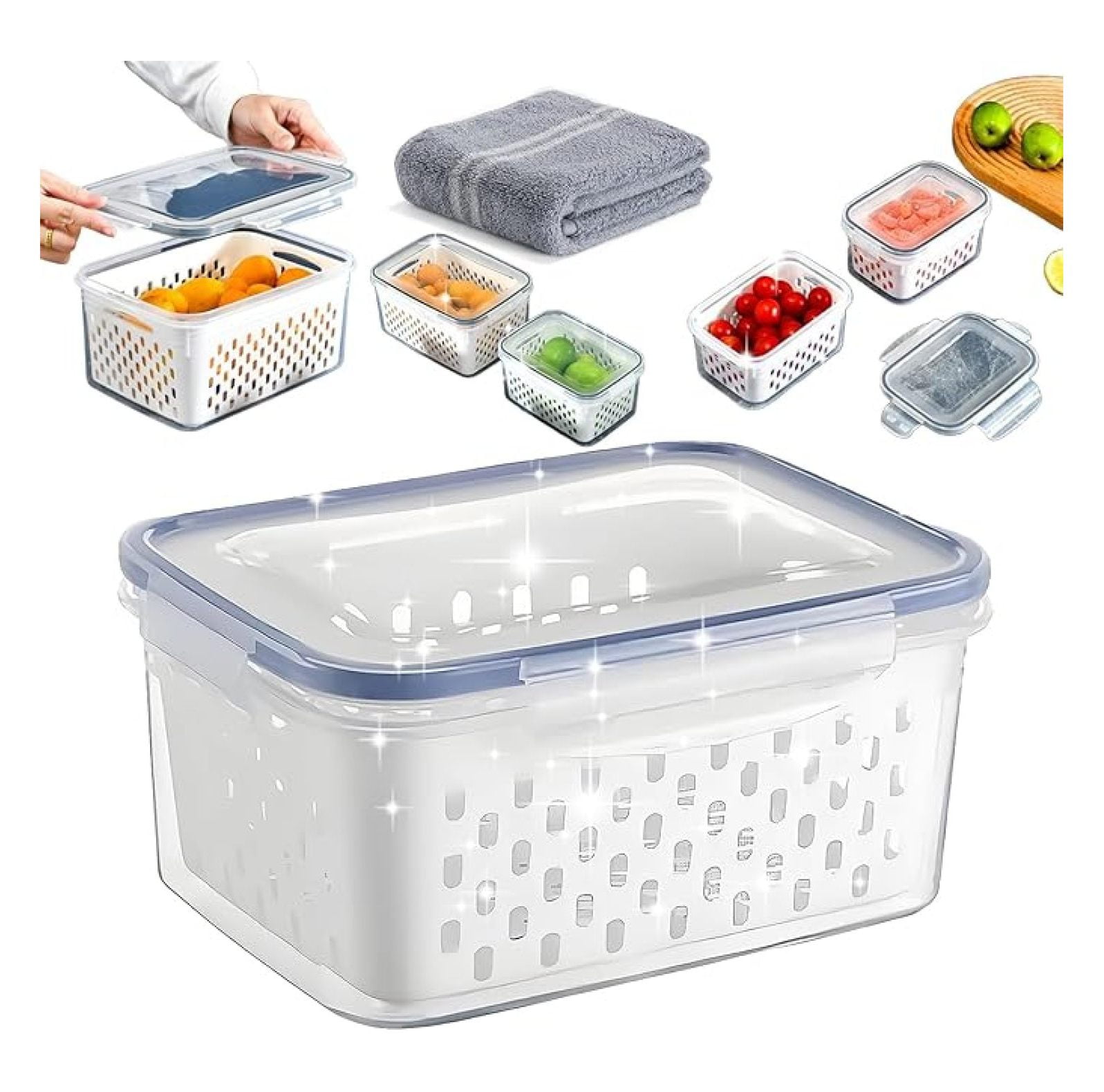 Organizeh Food Storage Box, Organizeh Household Transparent Plastic ...