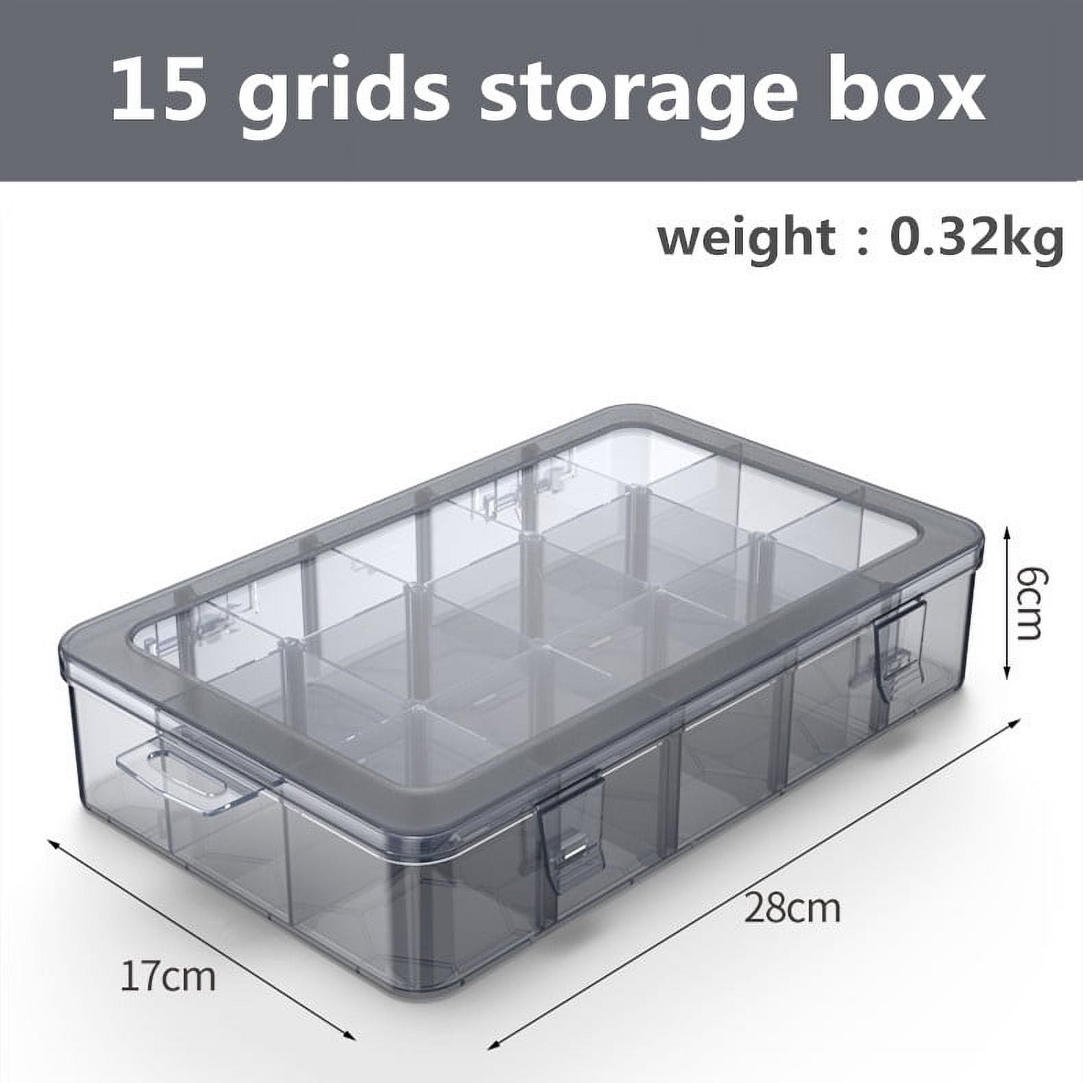 Organizer 9-24 Grids Adjustable Storage Container Compartment Plastic ...