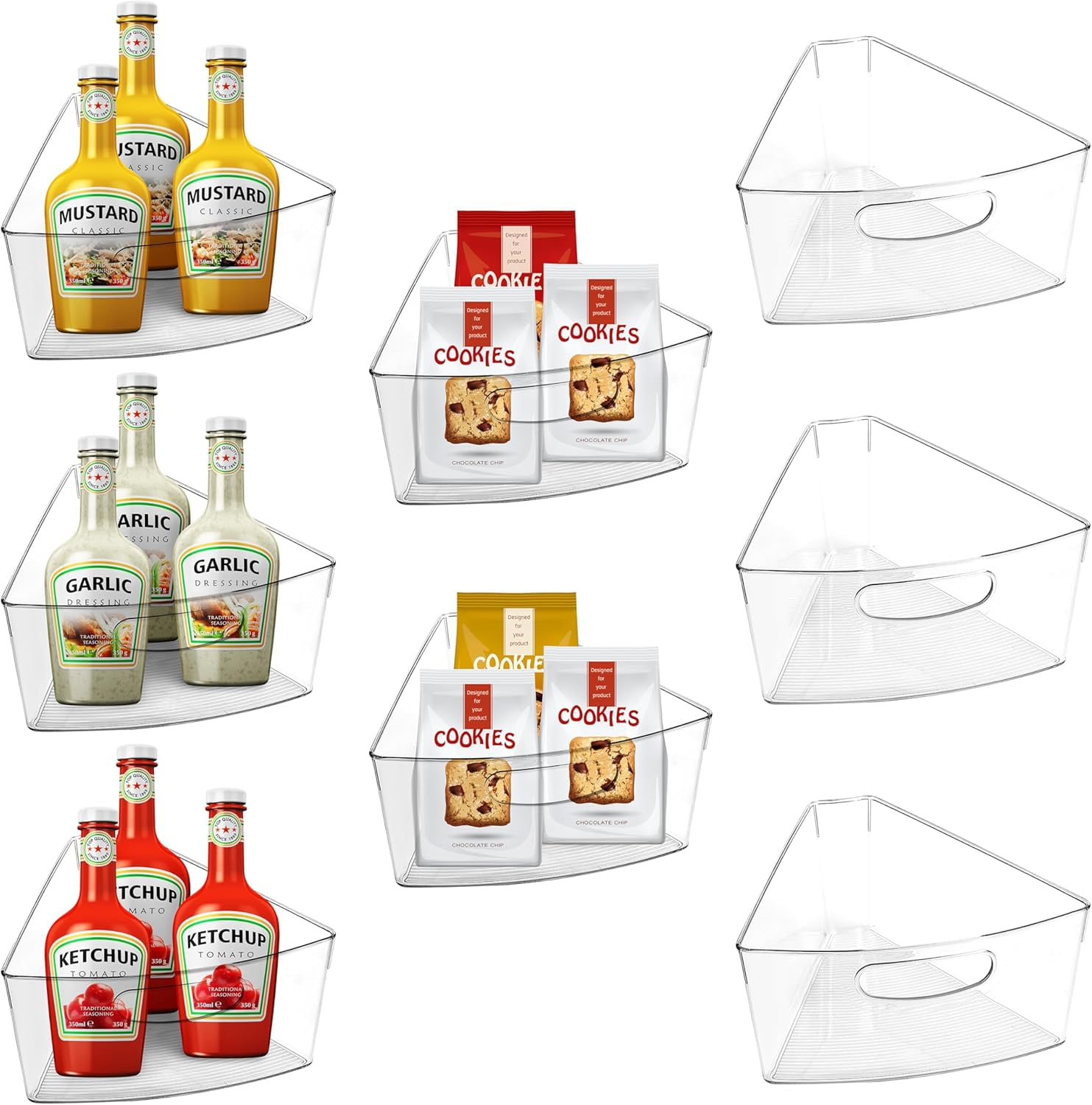 Organizer Bins, Corner Cabinet Organizer Clear Turntable Organizer ...