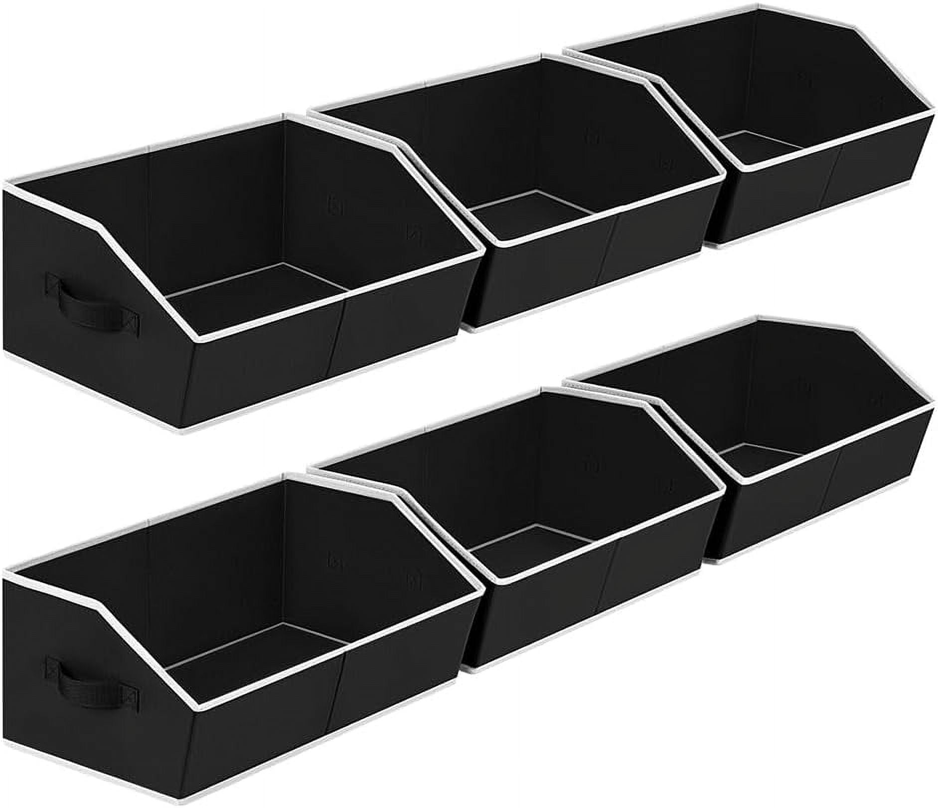 Organizer Bins Cube Storage - Trapezoid Storage Bin 6 Pack, Fabric ...