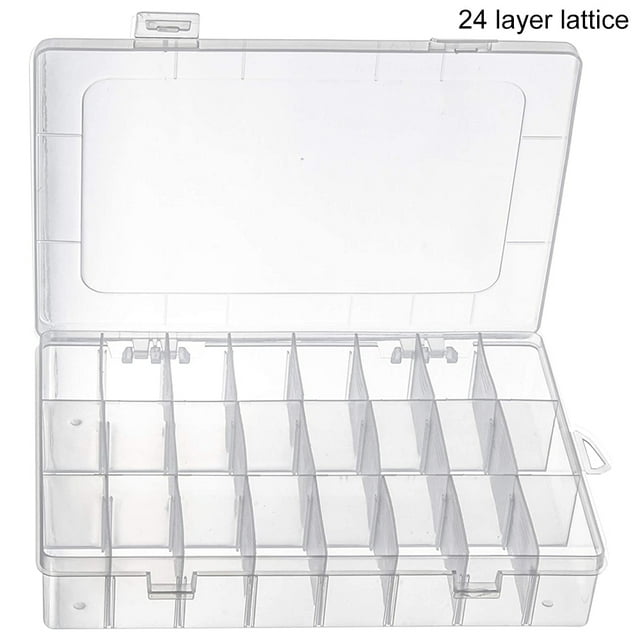 Organizer Box with Adjustable Dividers, 15/24/36 Compartment Organizer ...