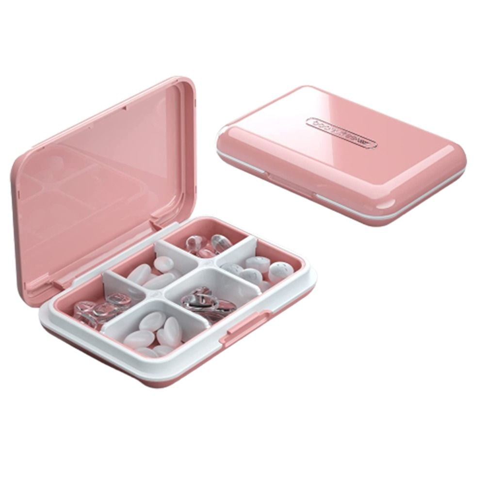 Organizer Box Portable Mini Four Square Grid Medicine Organizer Box ...