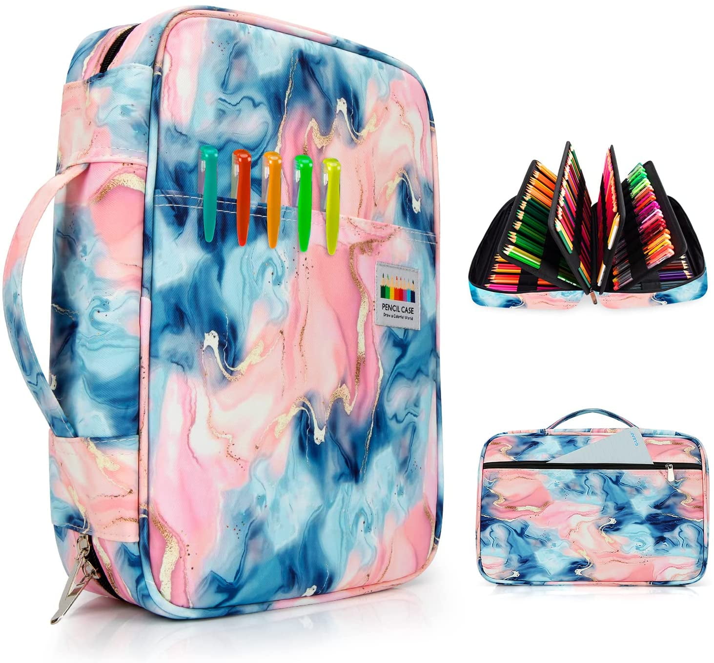 Organizer Color Pencil 300 Slots - Pen Case Organizer with Handy Wrap ...