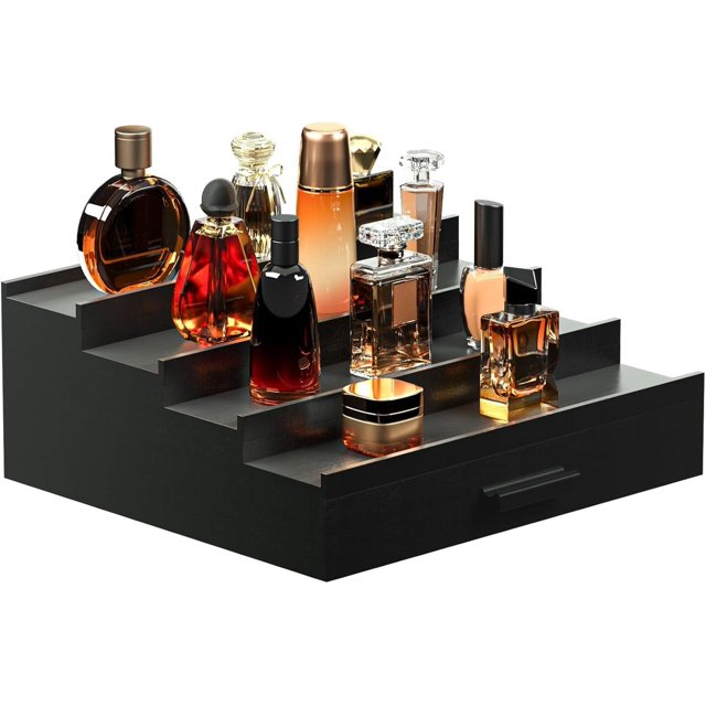 Organizer for Men 4 Tier of Elevated Display Shelf with Drawer Storage ...