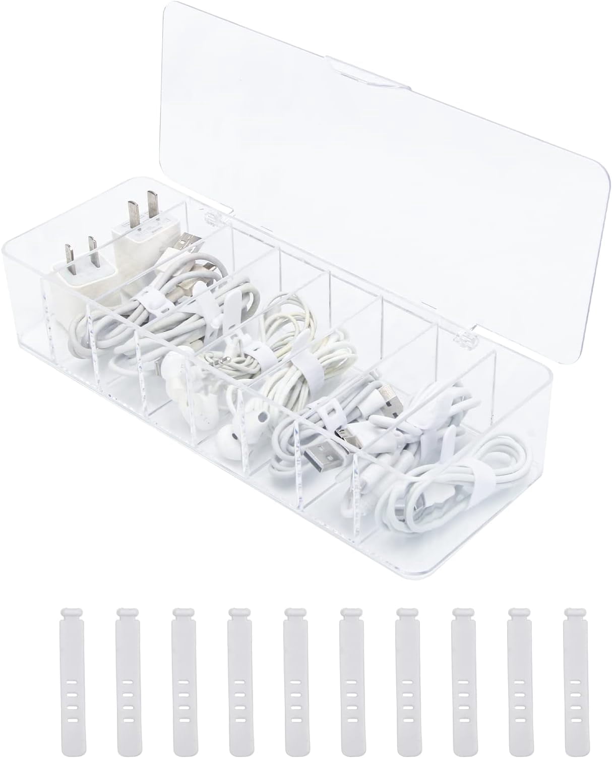 Organizer Storage Box Cord Management Box Power Cord Organizer Case ...