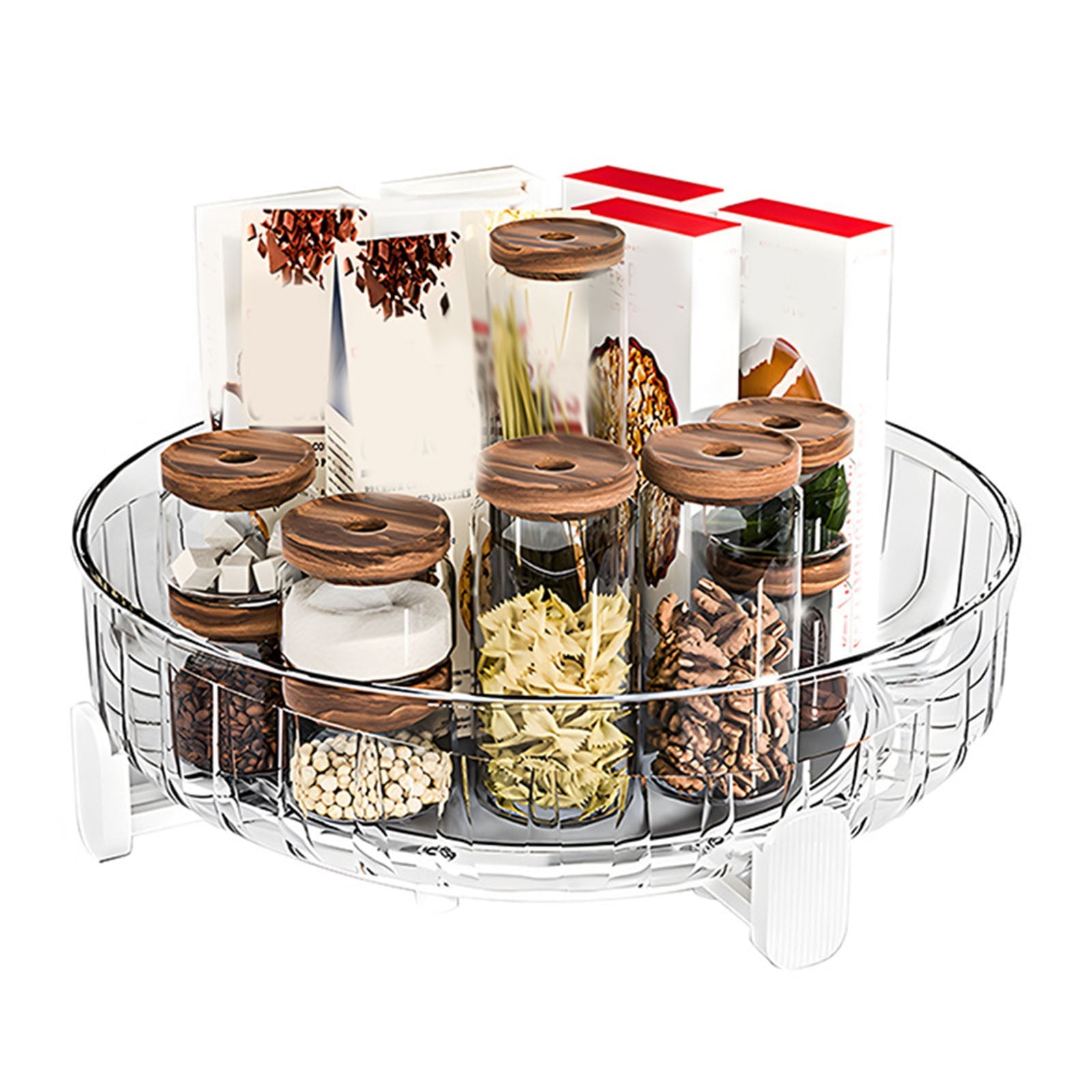 Organizer Turntable Rotation Storage Rack, Lazy Tray for 360° Rotation ...