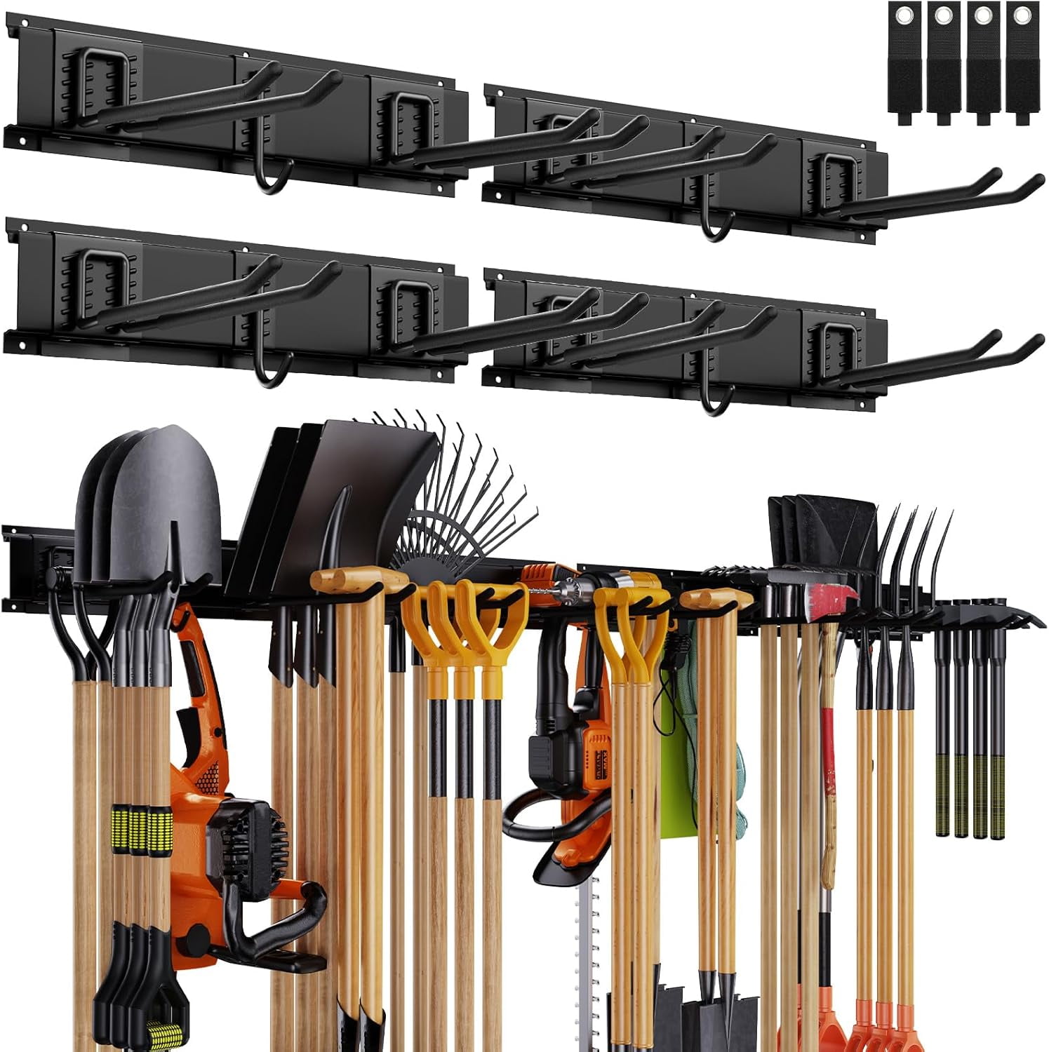 Organizer Wall Mount, 64 Inch Garage Storage Organization, 20PCS Heavy ...