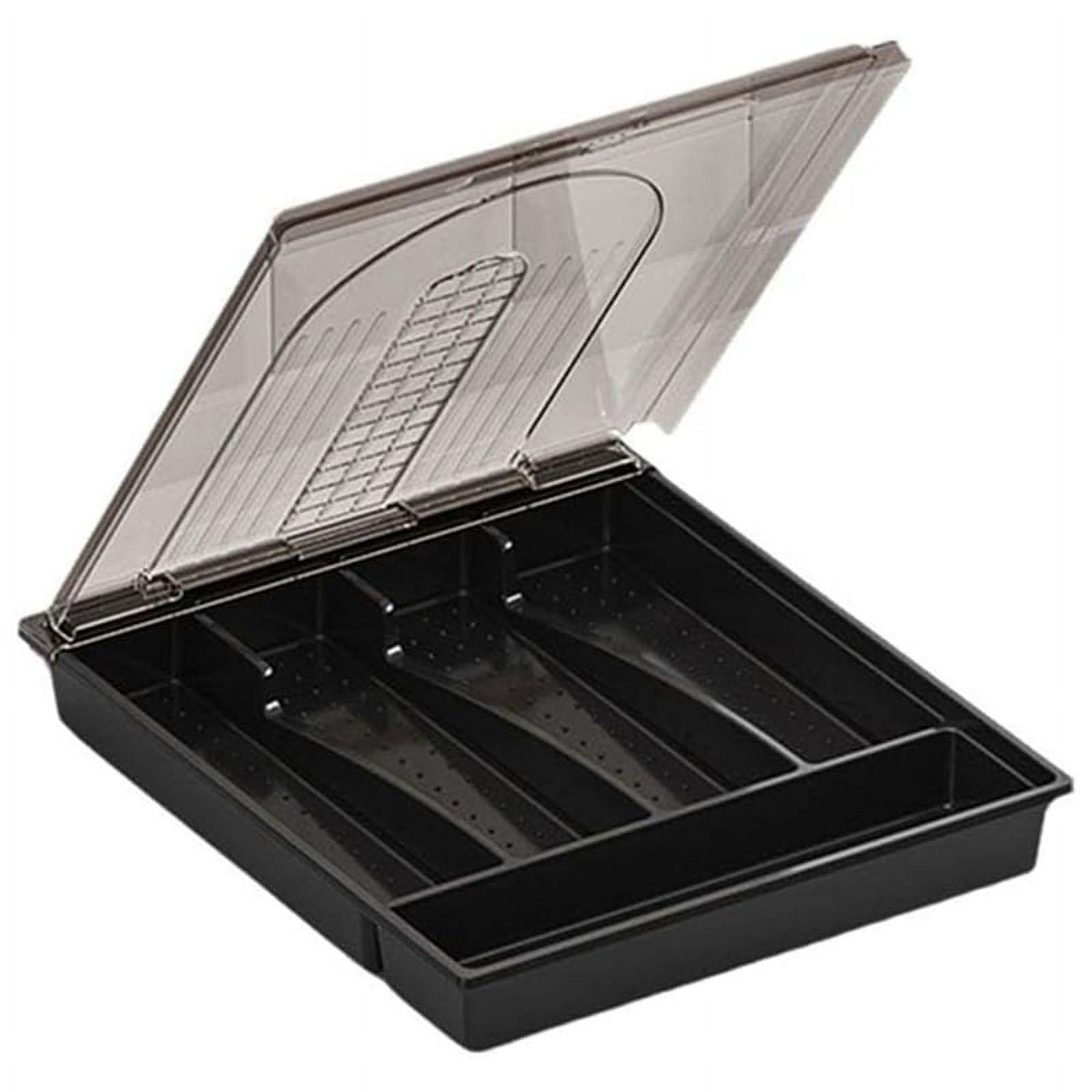 Organizer with Lid,Plastic Cutlery and Flatware Storage Box ...