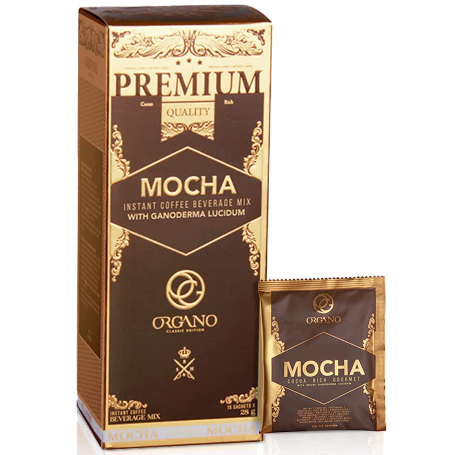 Organo Gold Gourmet Cafe Mocha,14.9 oz NET,15 sachets - Walmart.com