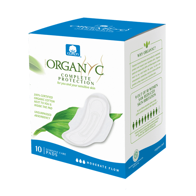 Organyc 100% Certified Organic Cotton, Menstrual Period Sanitary Pads ...