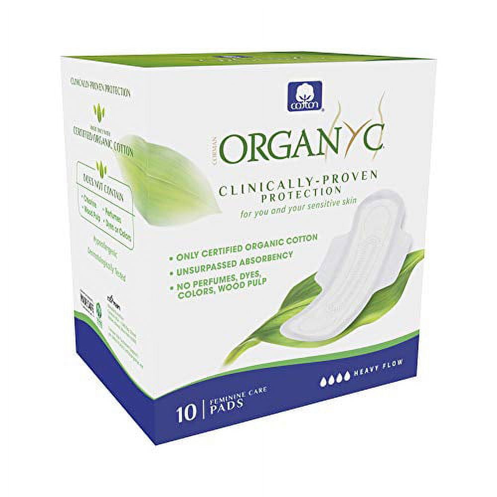 Organyc 100% Certified Organic Cotton Feminine Pads, Sanitary Napkin ...