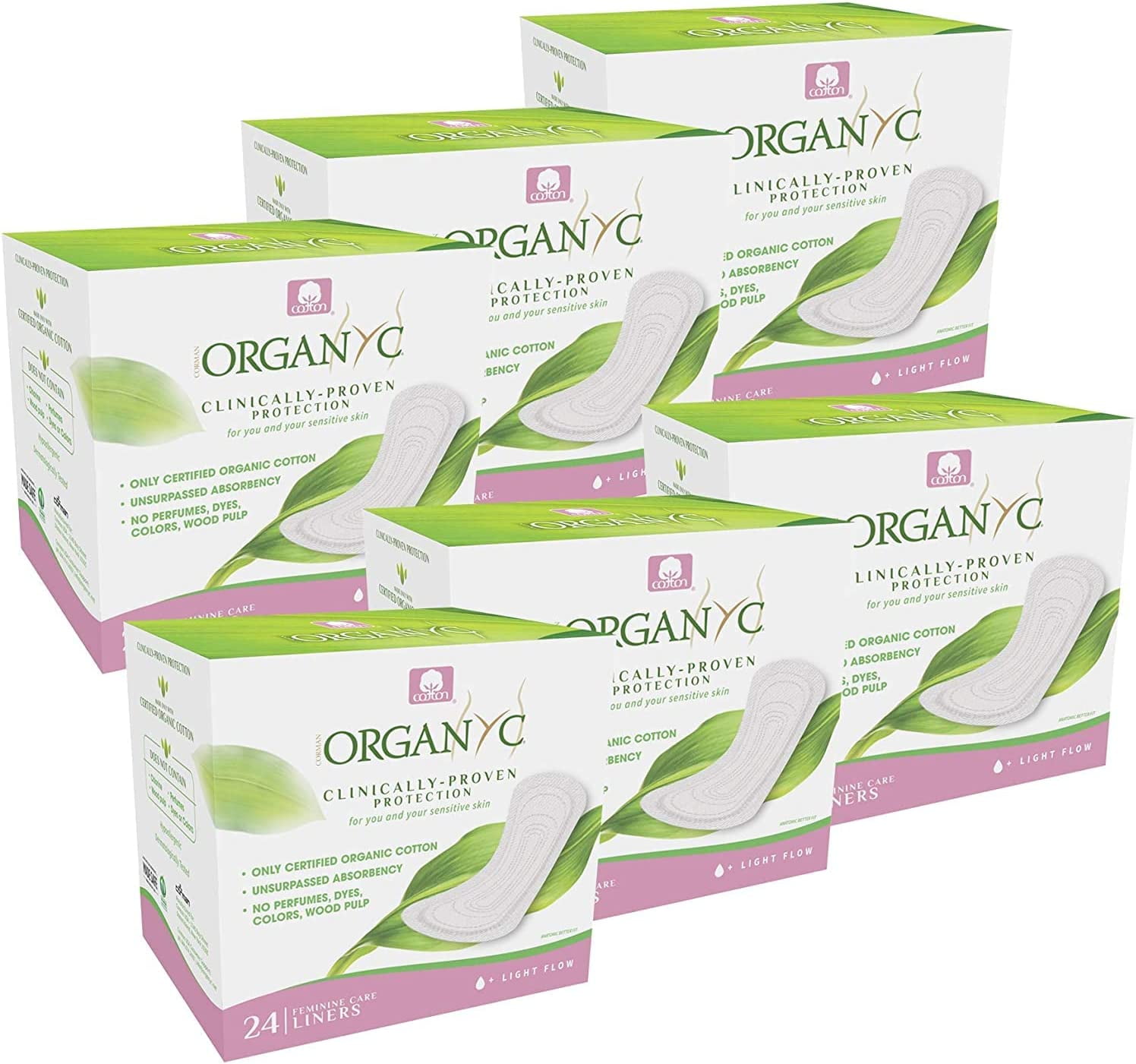 Organyc 100% Organic Cotton Panty Liner - Light Flow, 144 Count ...