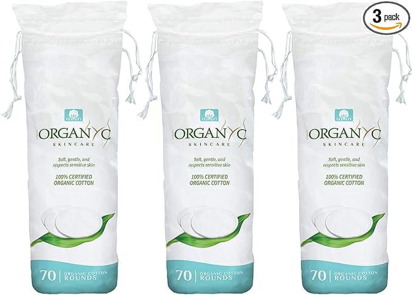 Corman Organyc 100% Certified Organic Cotton Rounds, Biodegradable ...