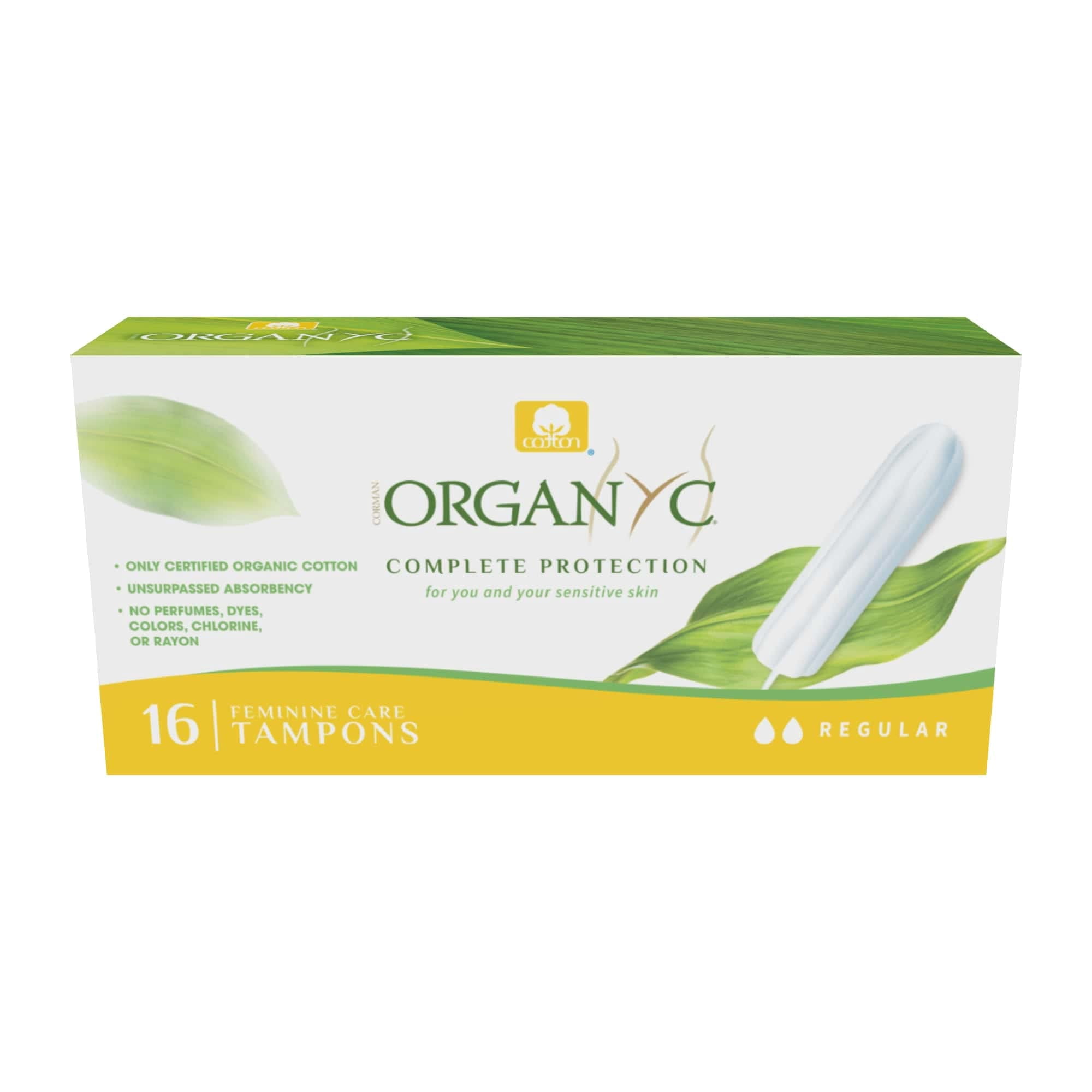 Organyc - 100% Certified SE33 Organic Cotton Tampons - No Applicator ...
