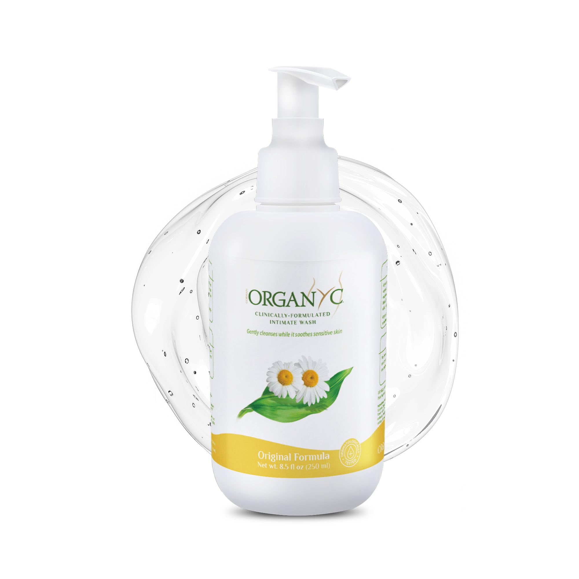 Organyc Feminine Intimate Wash for Sensitive Skin with Chamomile, Free ...