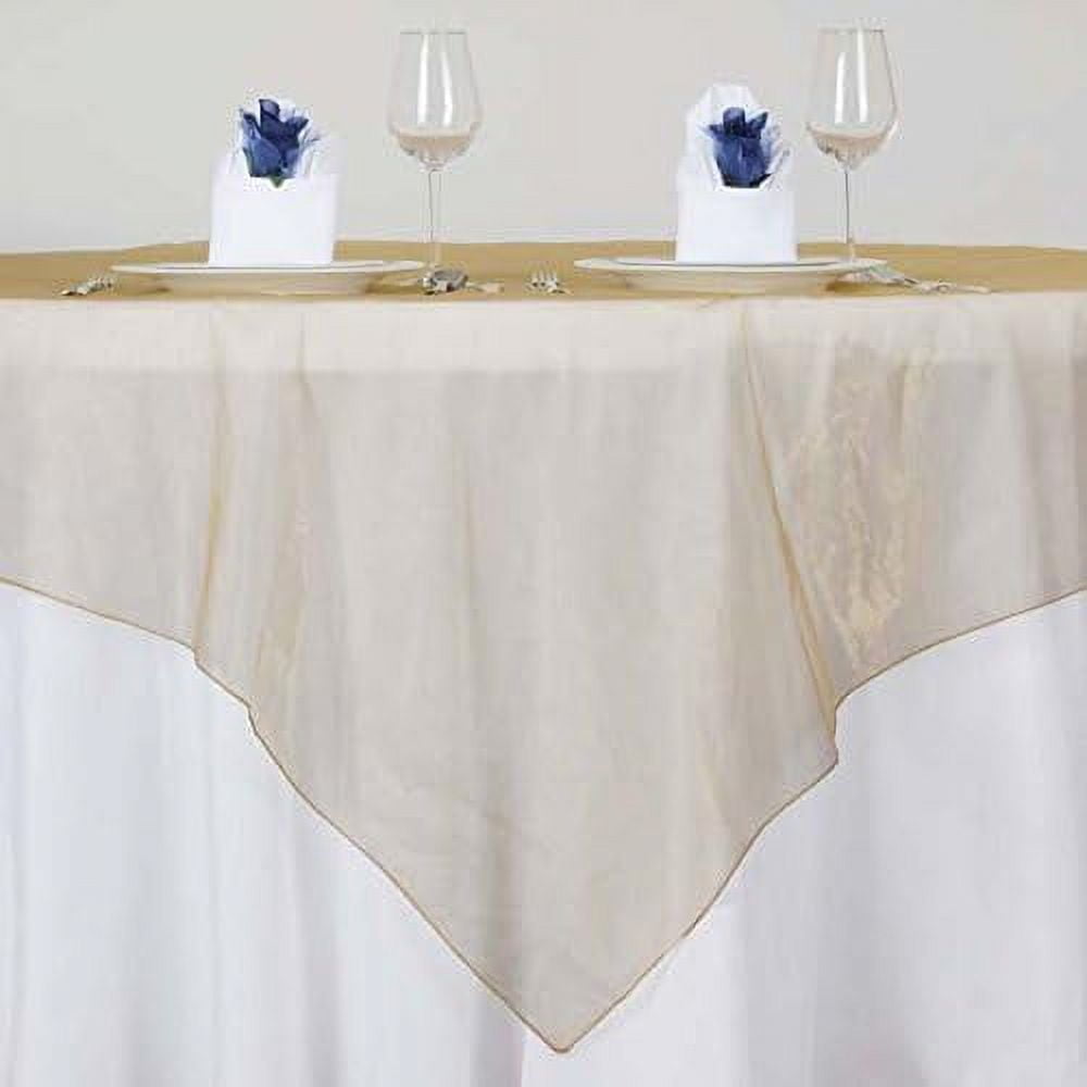 Organza Table Overlay 72x72 (Table Toppers)-Pack of 5 - Walmart.com