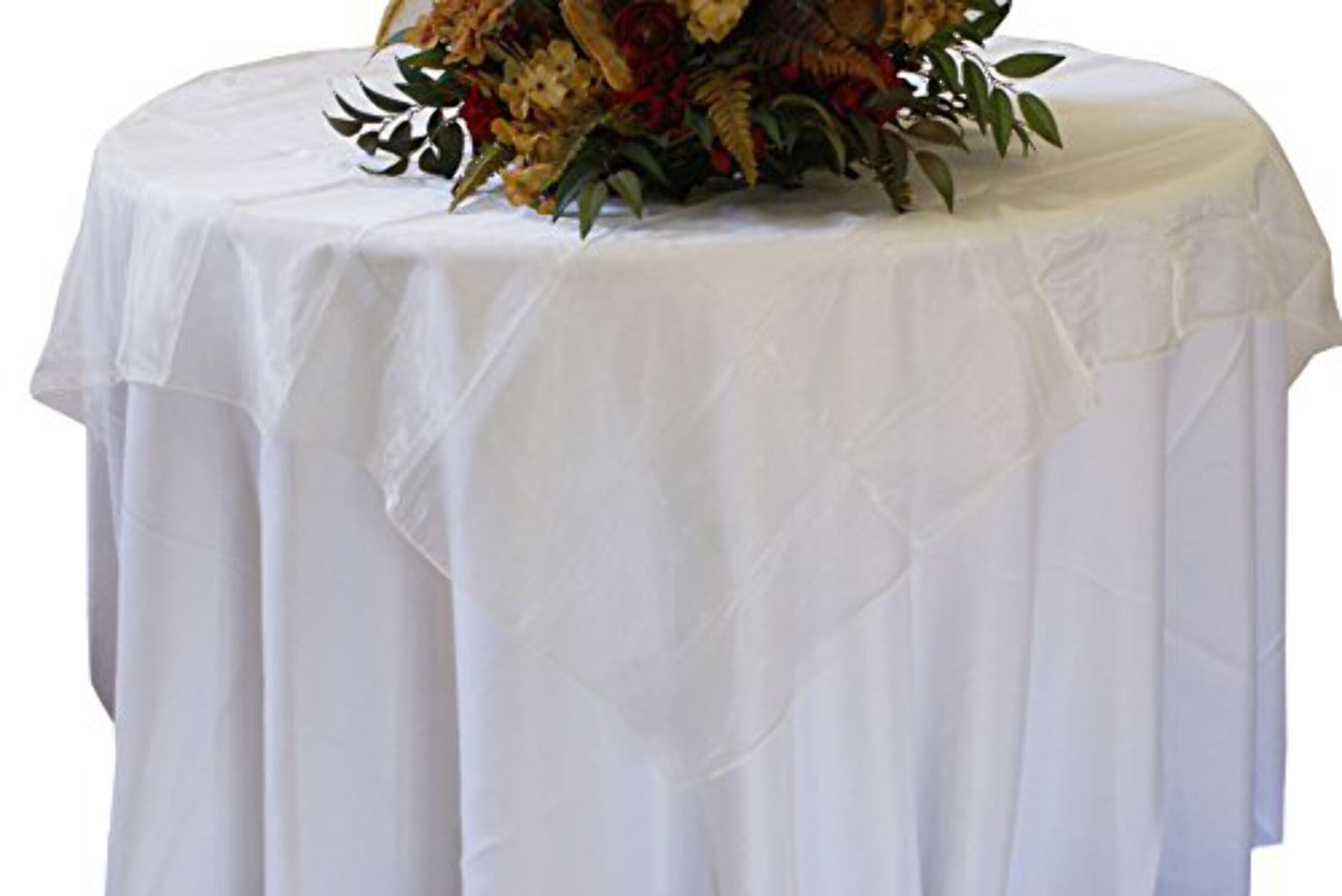 Organza Table Overlay Linen Table Cloth 80" X 80" Square(1 Piece) Ivory ...
