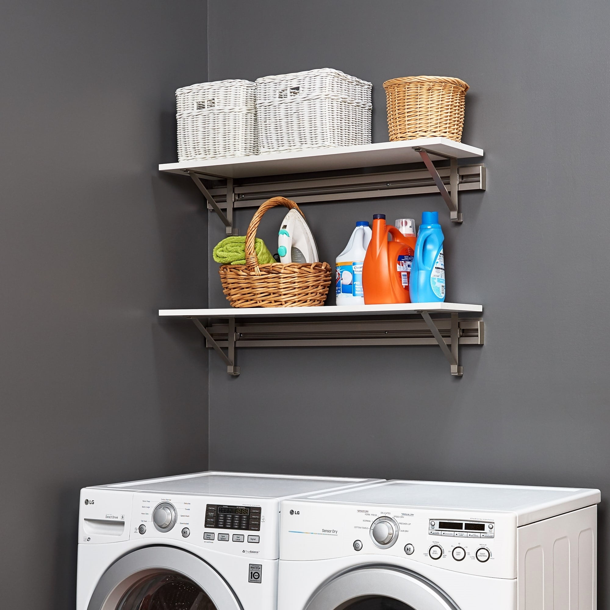 Orginnovations, Inc. Arrange-a-Space Double-Shelf Laundry Room ...