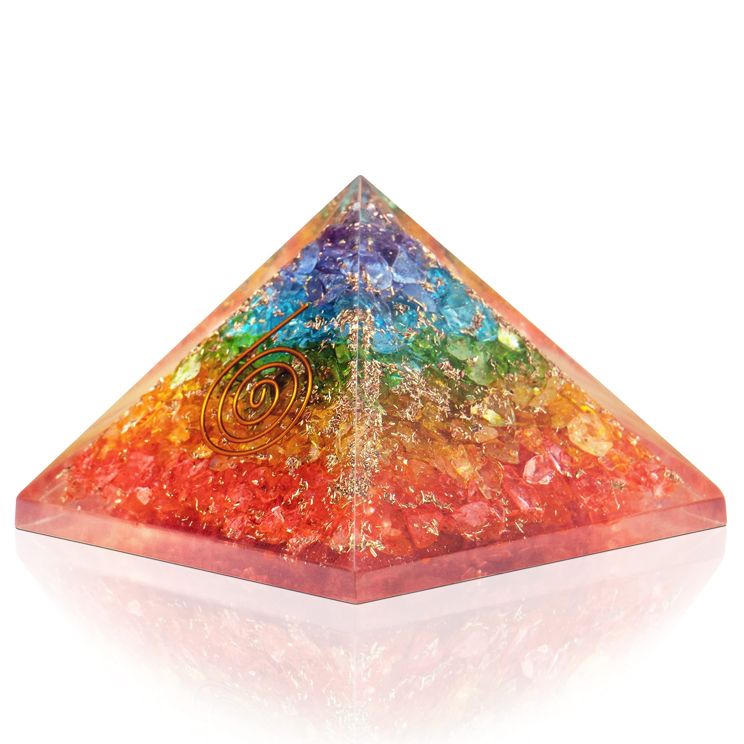 Orgone Pyramid - 7Chakra Crystal Pyramid - Orgone Generator - Chakra ...