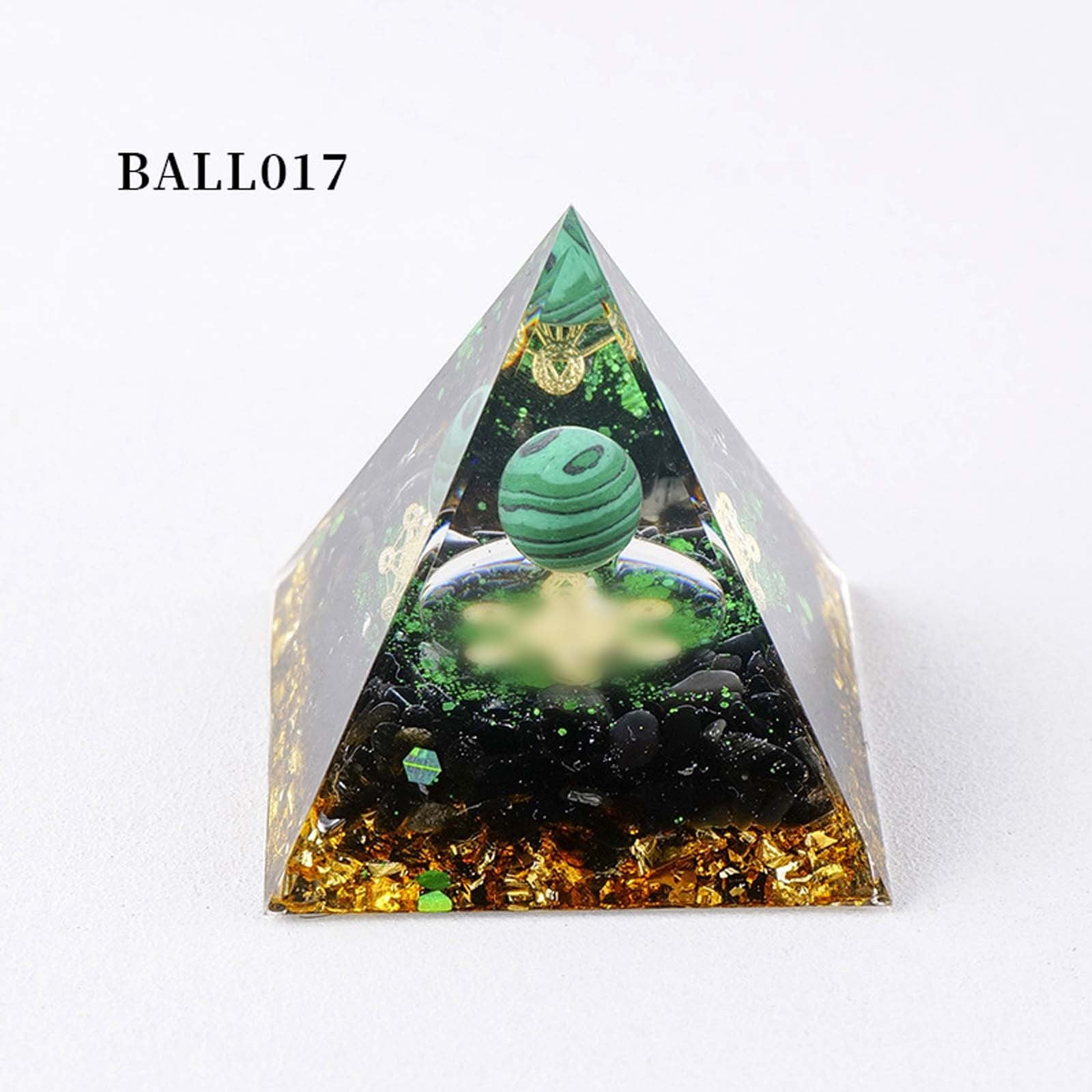 Orgone Pyramid Crystal Energy Tower | Natural Crushed Stone Resin ...
