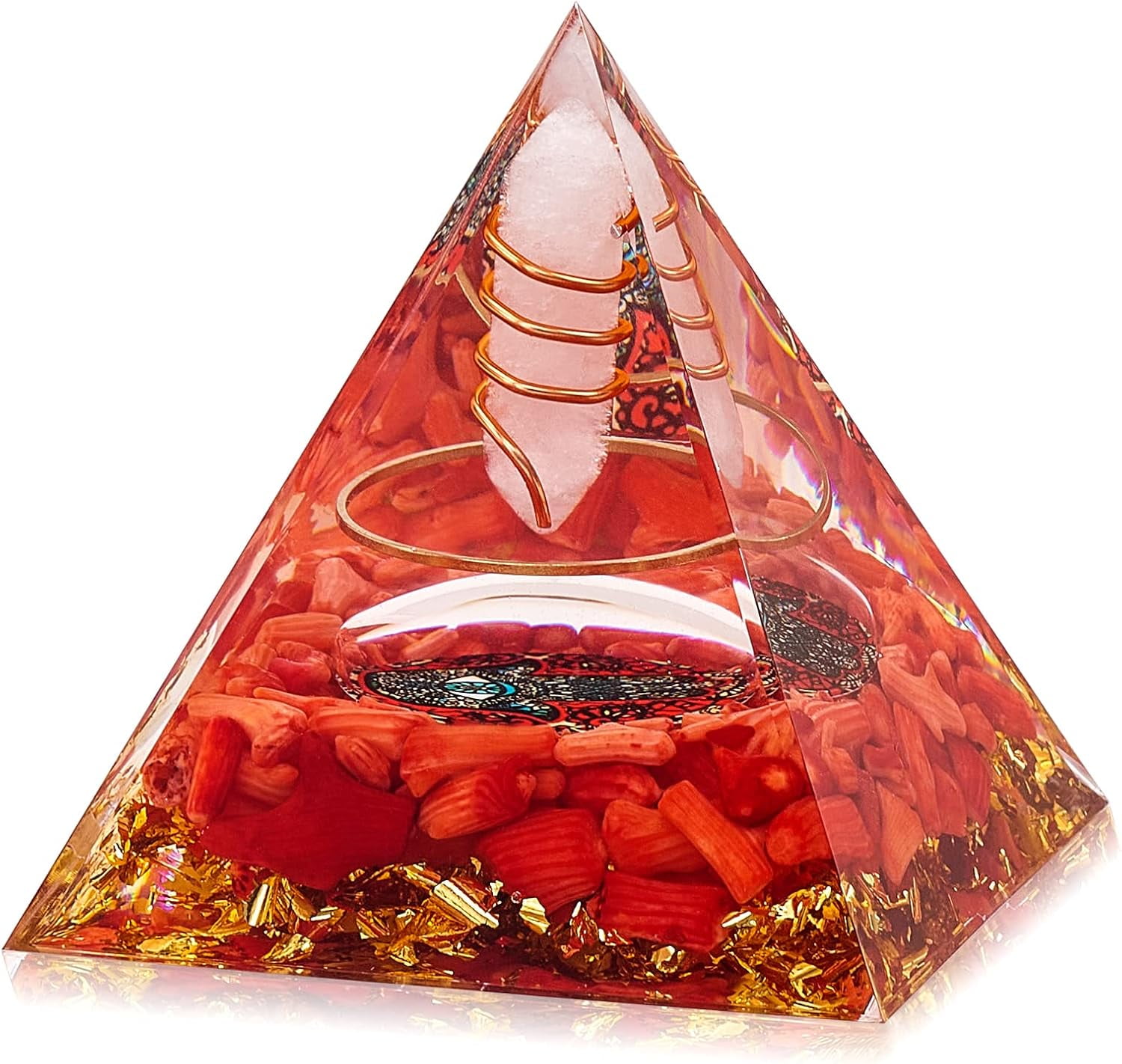 Orgone Pyramid Protection Crystal Gemstone Pyramid Reiki Positive ...