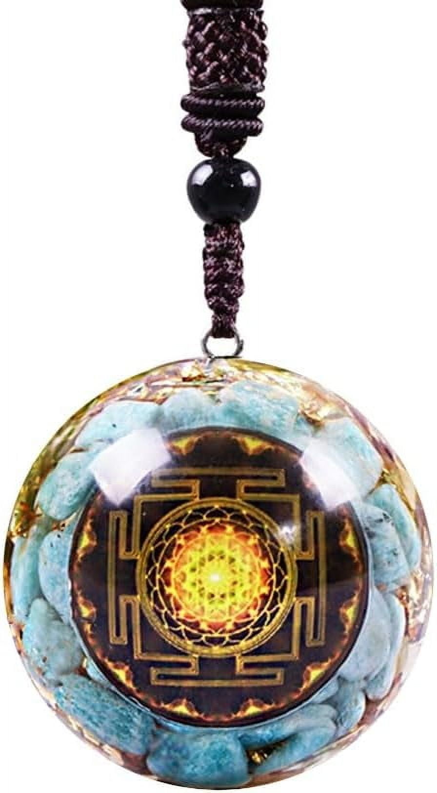 Orgonite Meratron Cube Amazonite Stone Emf Protection Amulet Necklace ...