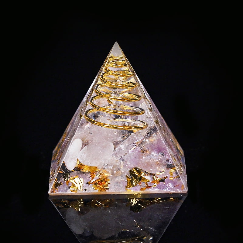 Orgonite Pyramid Resin Display Decorations Healing Pyramids for Stress ...