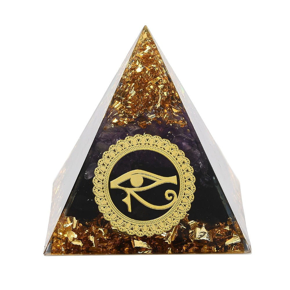 Orgonite Pyramid Resin Energy Generators Reiki Amethyst Chips Inside ...