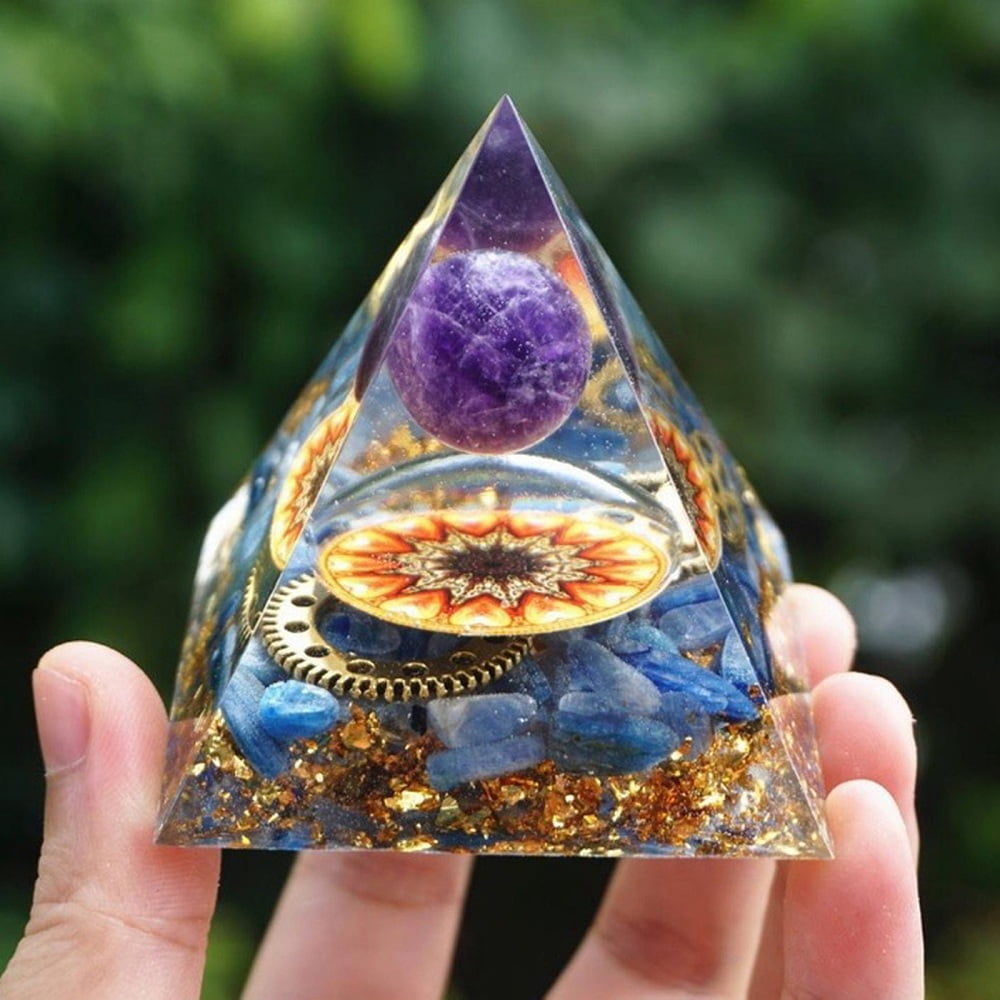 Orgonite Pyramid Resin Energy Generators Reiki Natural Amethyst Chips ...