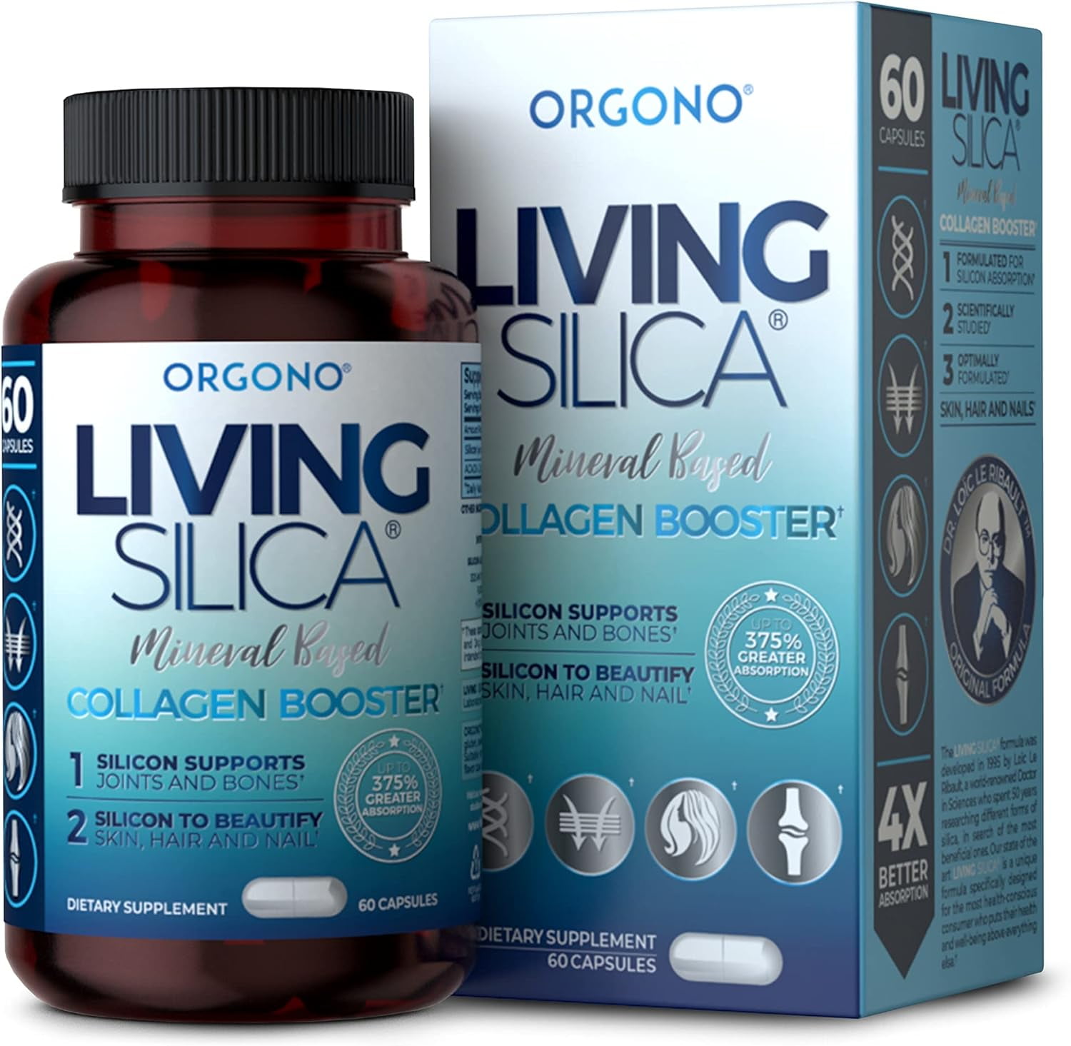 Orgono Living Silica, Collagen Booster for Hairs, Nails, Bones & Joints ...
