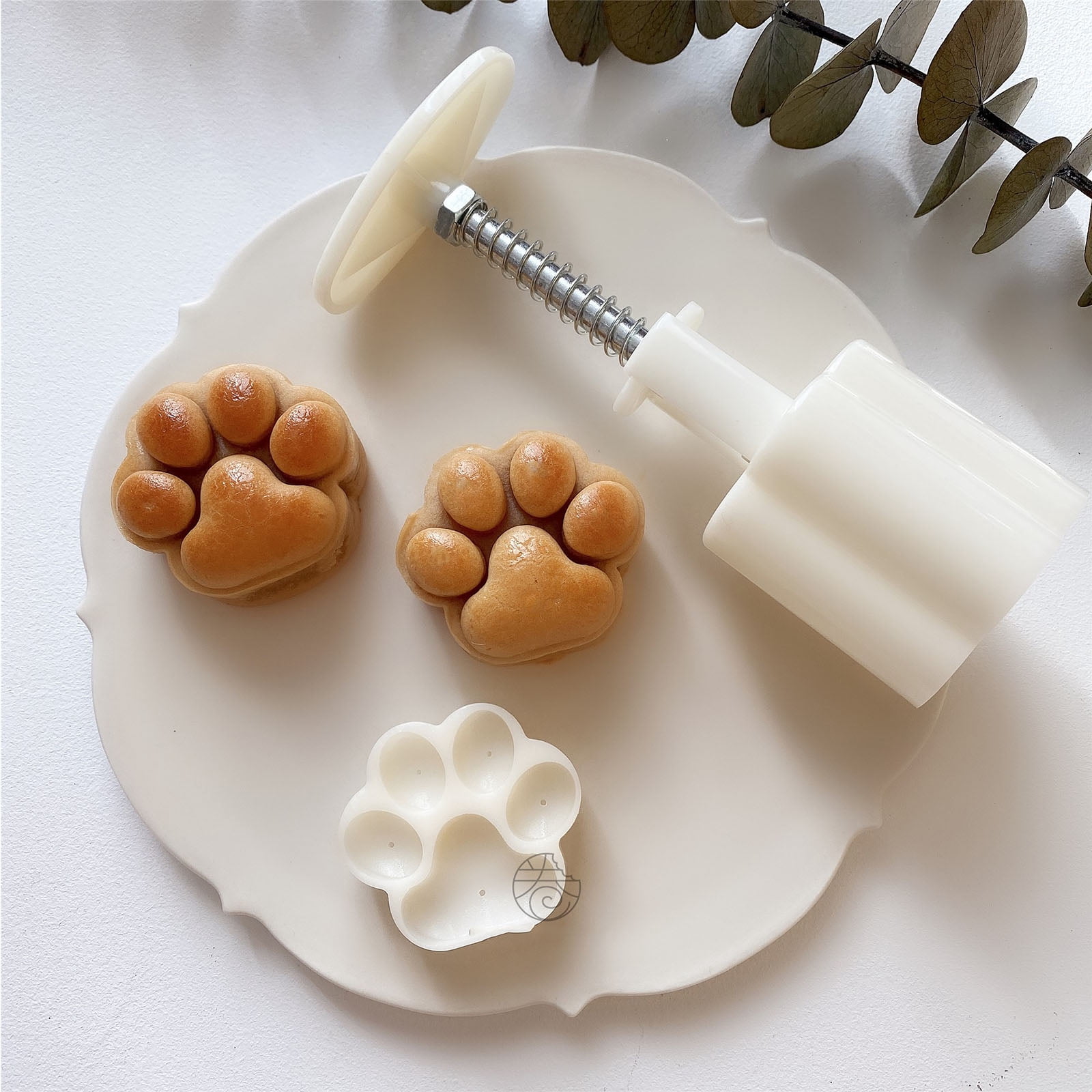 Orgry Cat Paw Shape Pastry Mold Mooncake Mold Hand Press Plungers ...