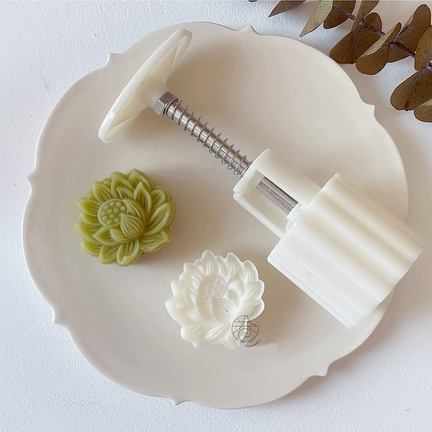 Orgry Flower Mooncake Press Mold, Hand Pressed Mooncake Dessert DIY ...