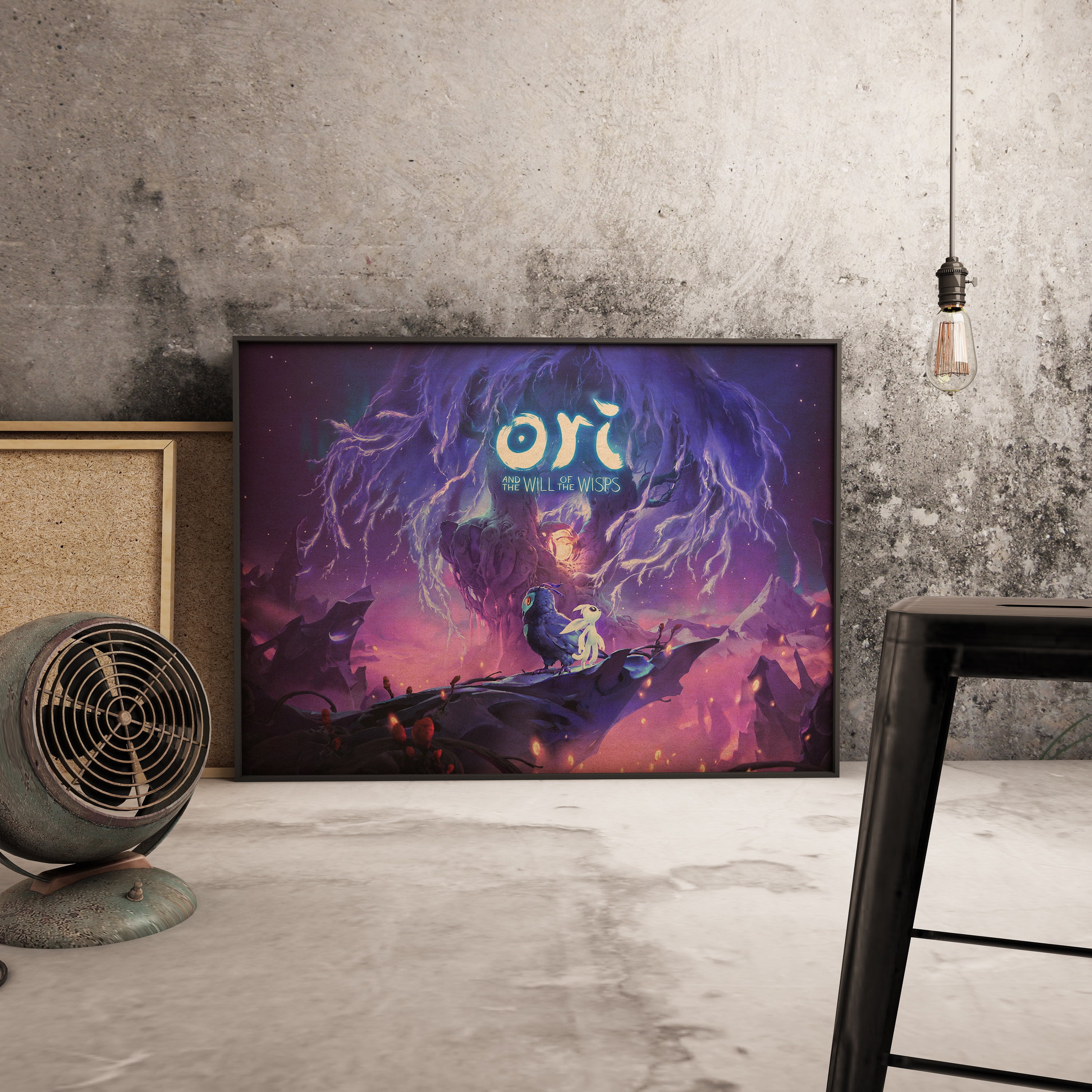 Ori Poster, Blind Forest Wall Art, Kraft Paper Print, Gaming Room Decor ...
